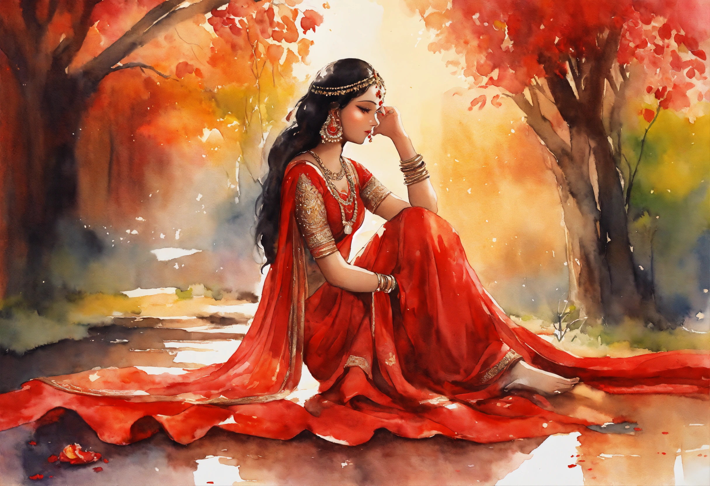 Lexica - The picturesque watercolor artwork unveils the graceful ...