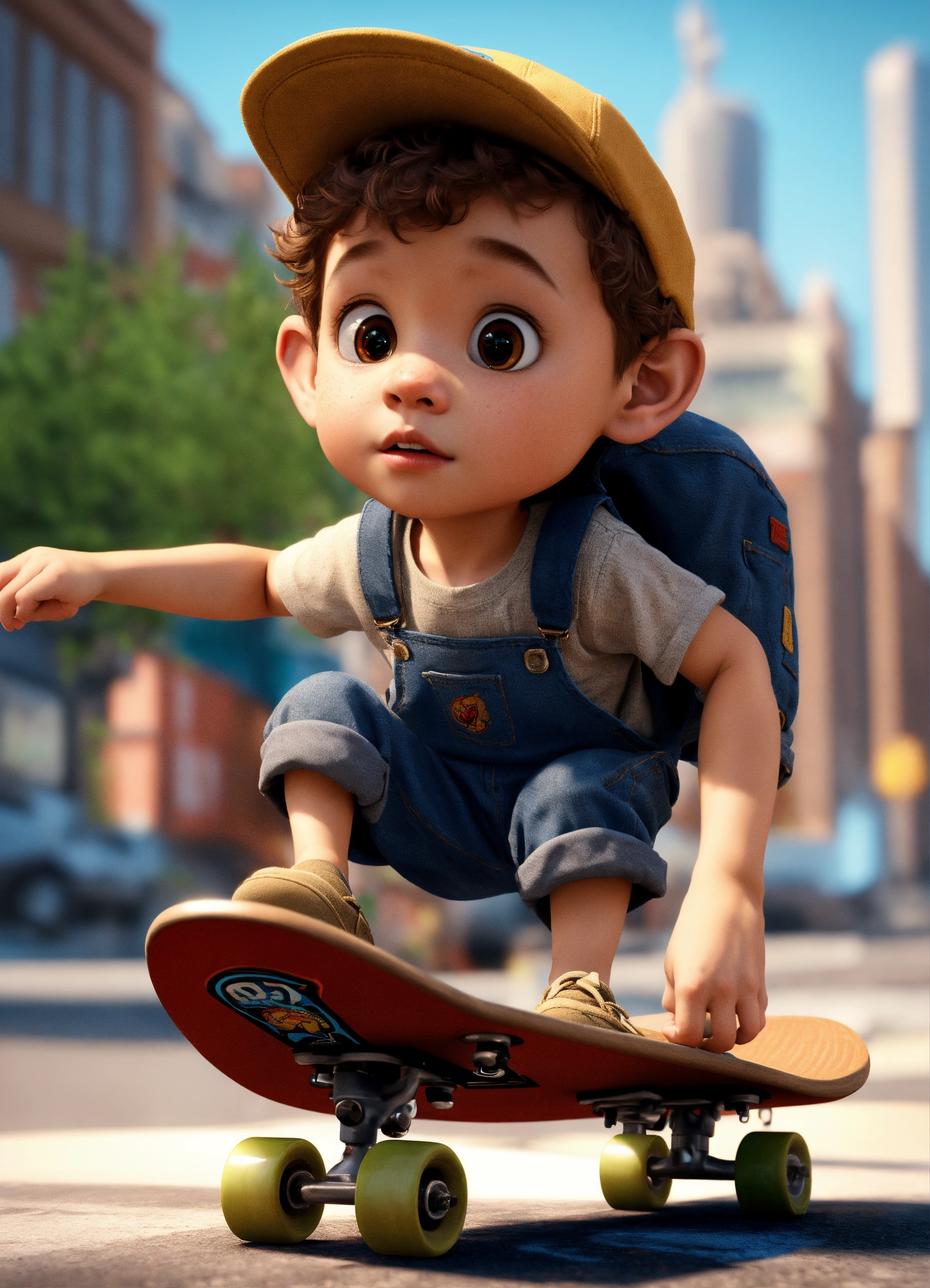 Lexica - Cute little humanoid earthman, dressed with dungarees, shoes ...