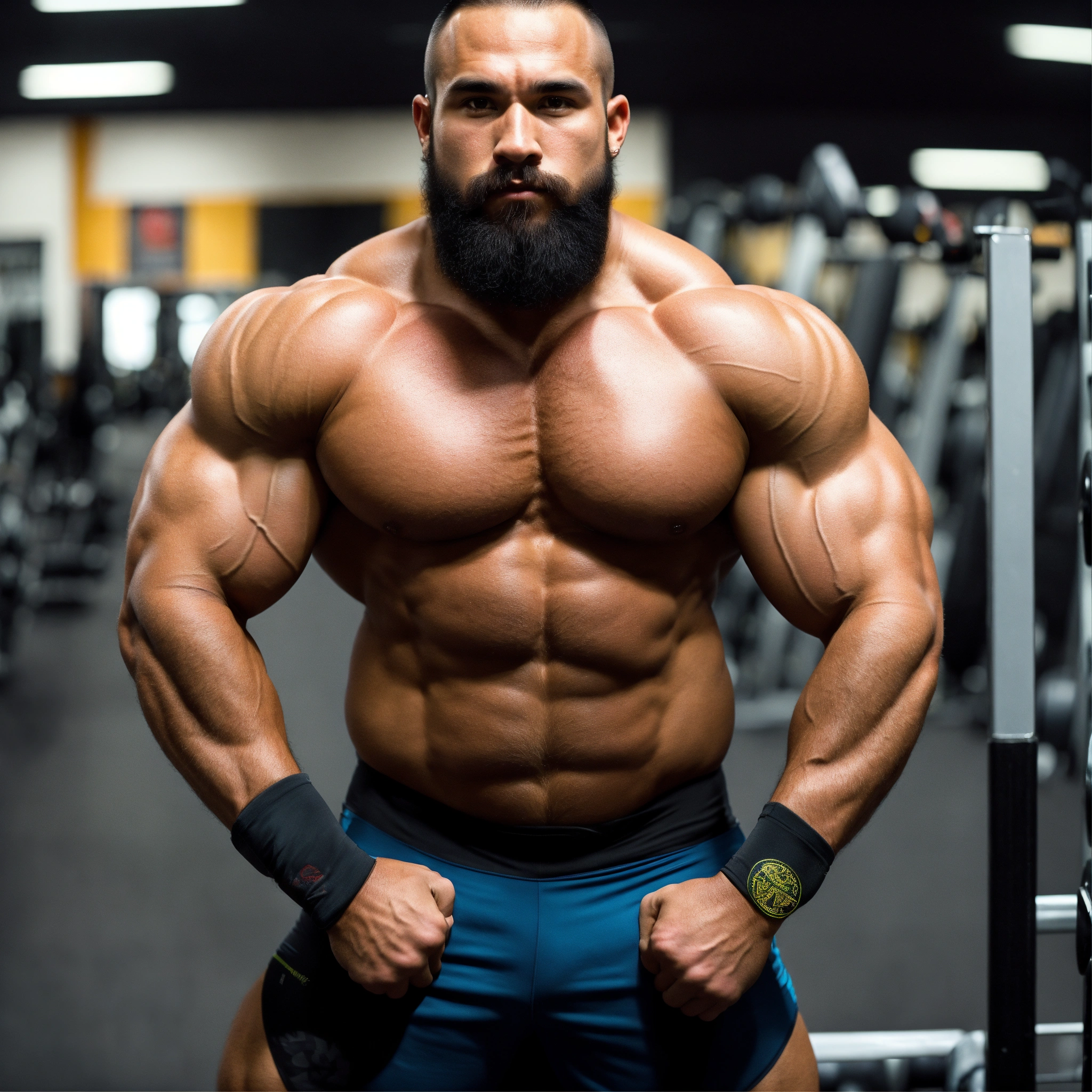 Lexica - 30-year-old hairy Native American man with big muscles, big ...