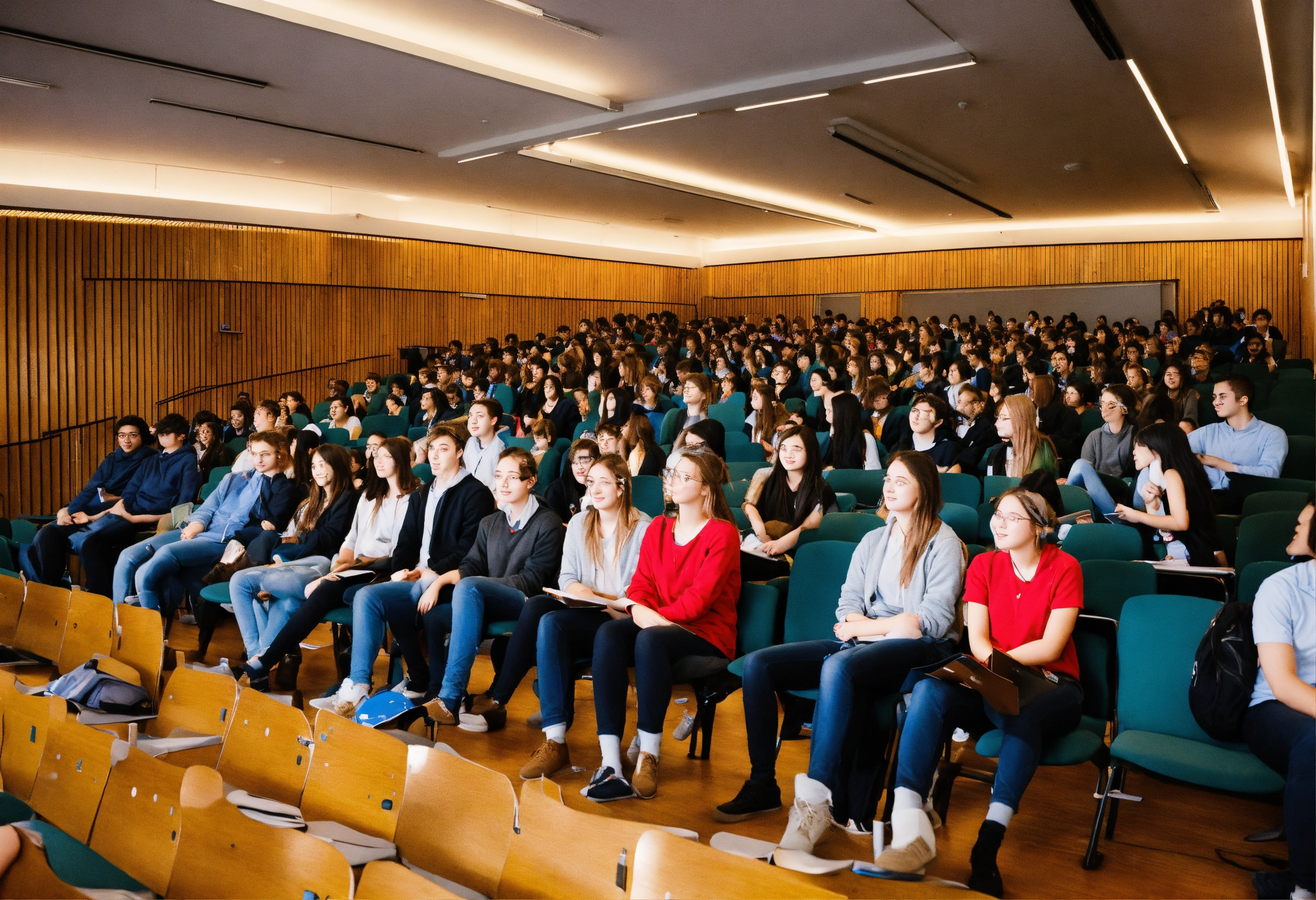 Lexica - A photograph of a lecture hall full of university students ...