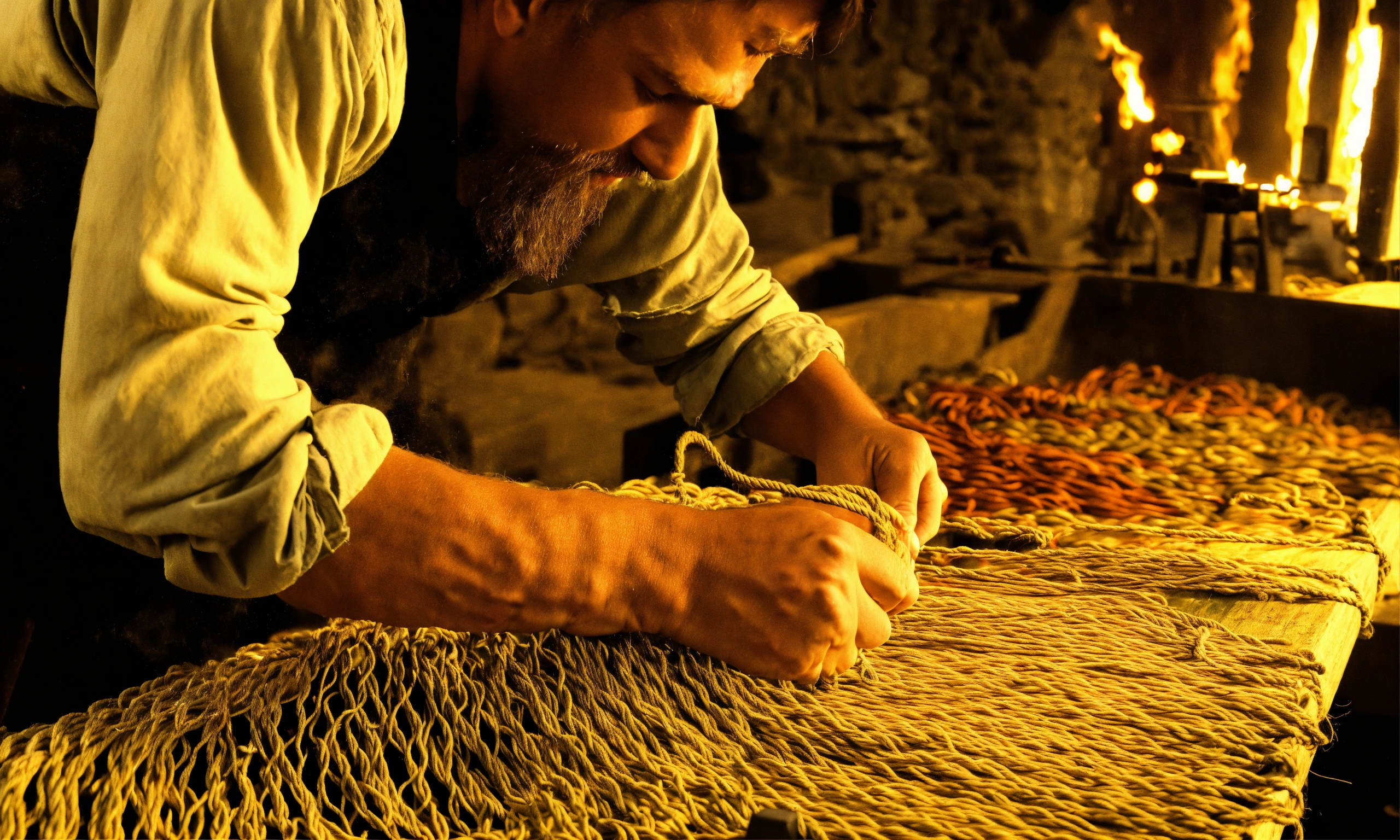 Lexica - Manufacturing of a rope by a Scandinavian from the 12th century