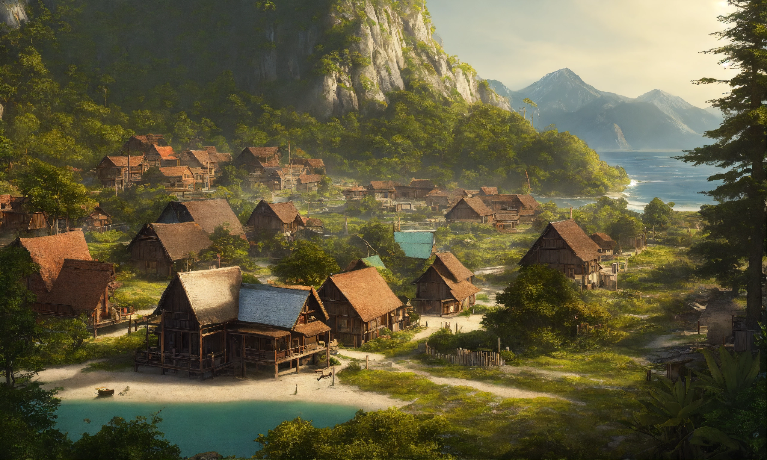 Lexica - Streetmap of coastal Colonial frontier hamlet surrounded by ...