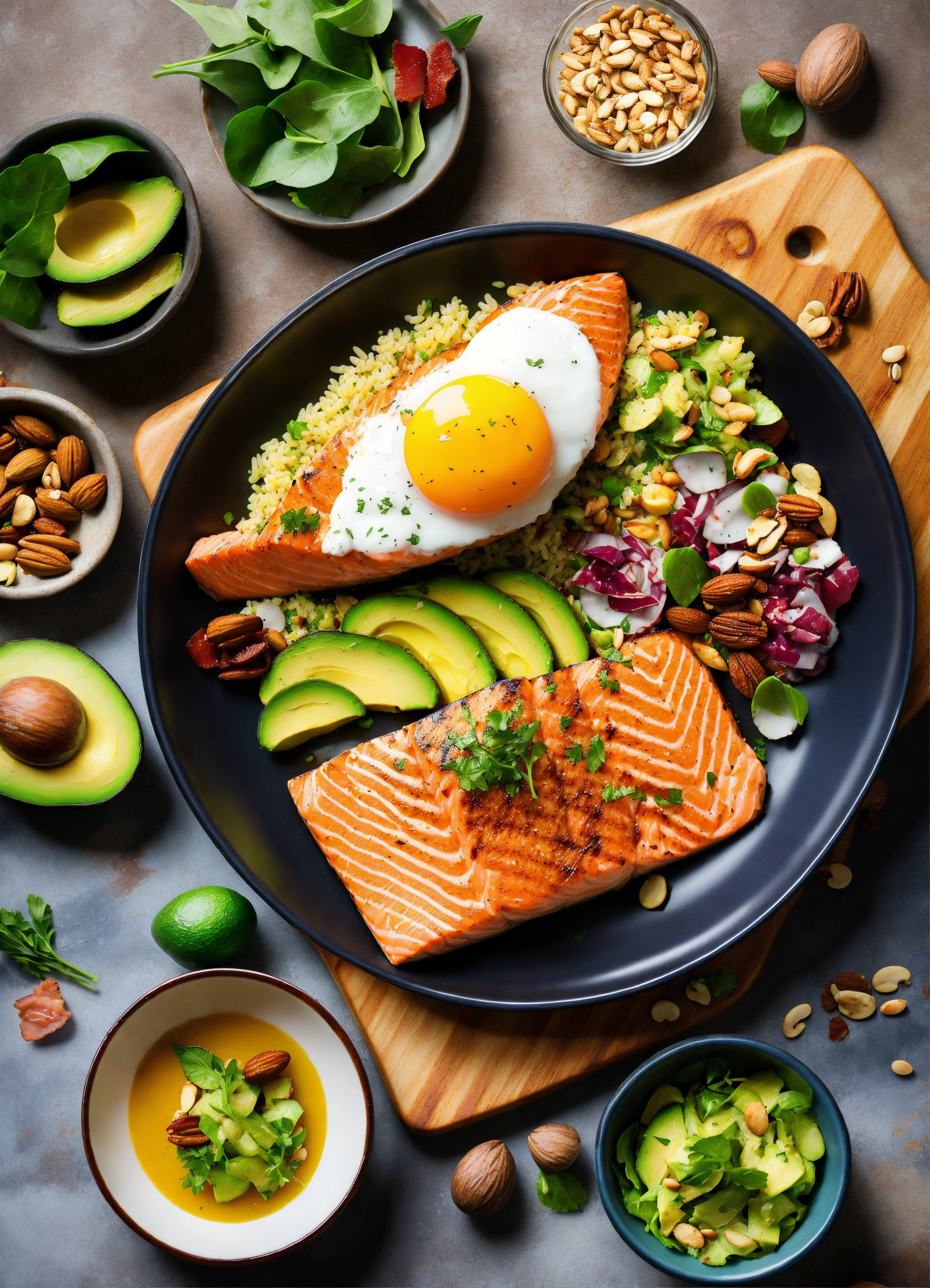 Lexica - Design a 4 realistic ketogenic dishes using grilled salmon ...