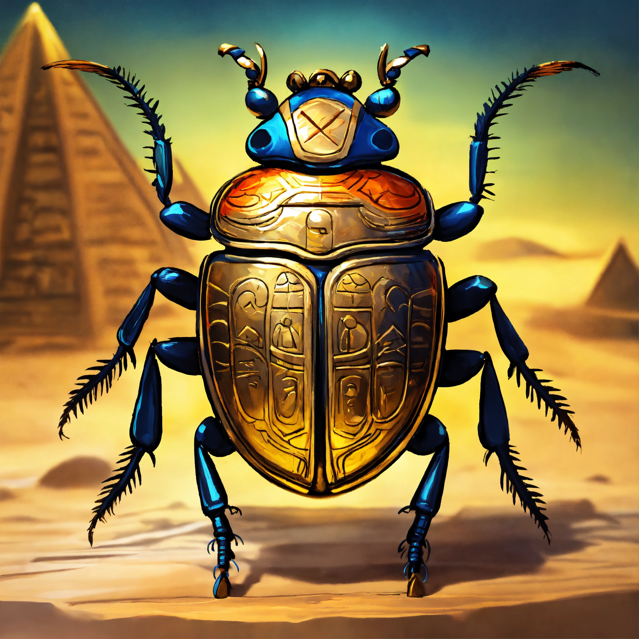 Lexica - Scarab egyptian symbol, isolate simbol, realistic cartoon oil ...