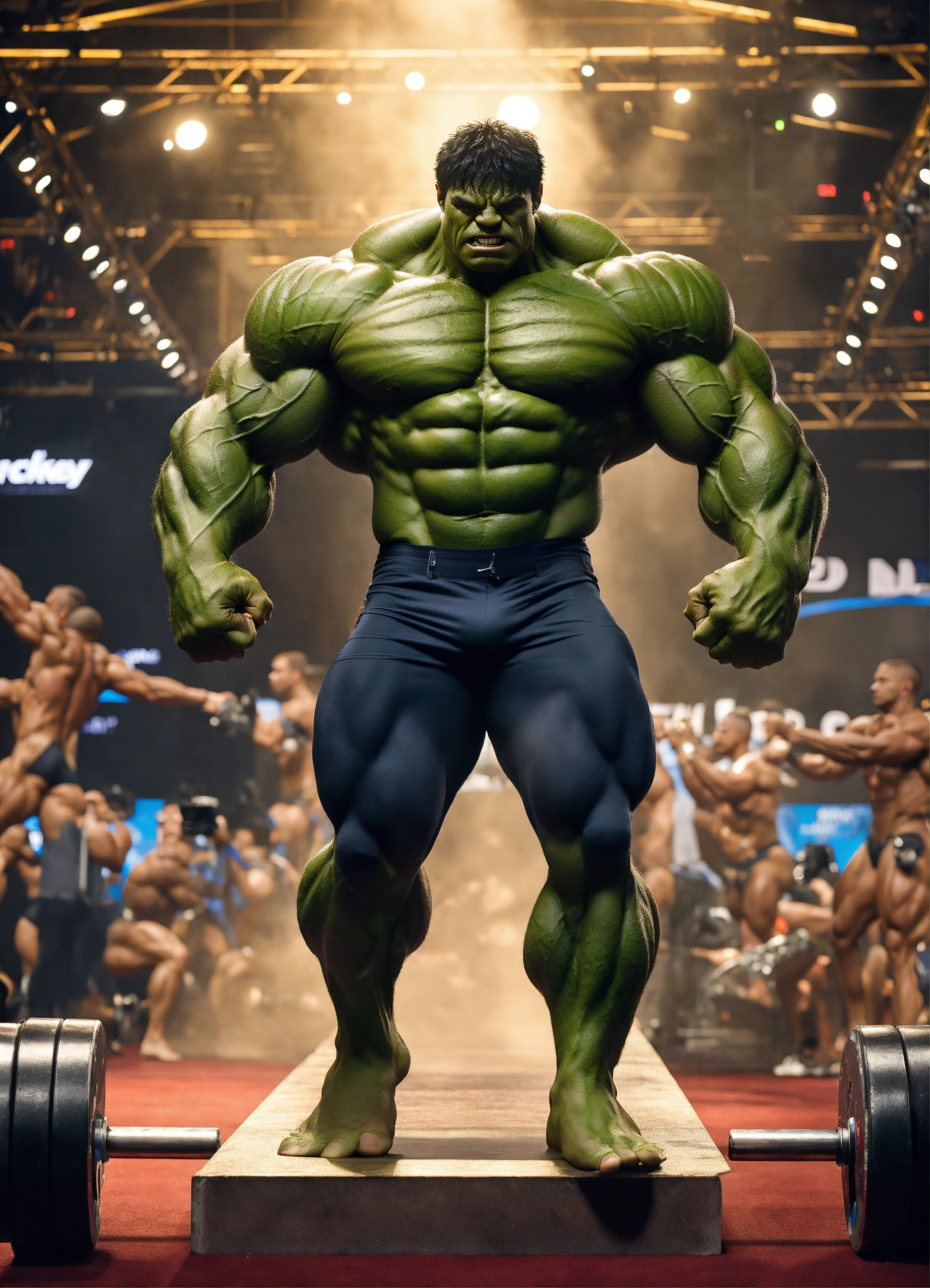 Lexica - Hulk, with strong muscles and a beautiful body, won the first ...