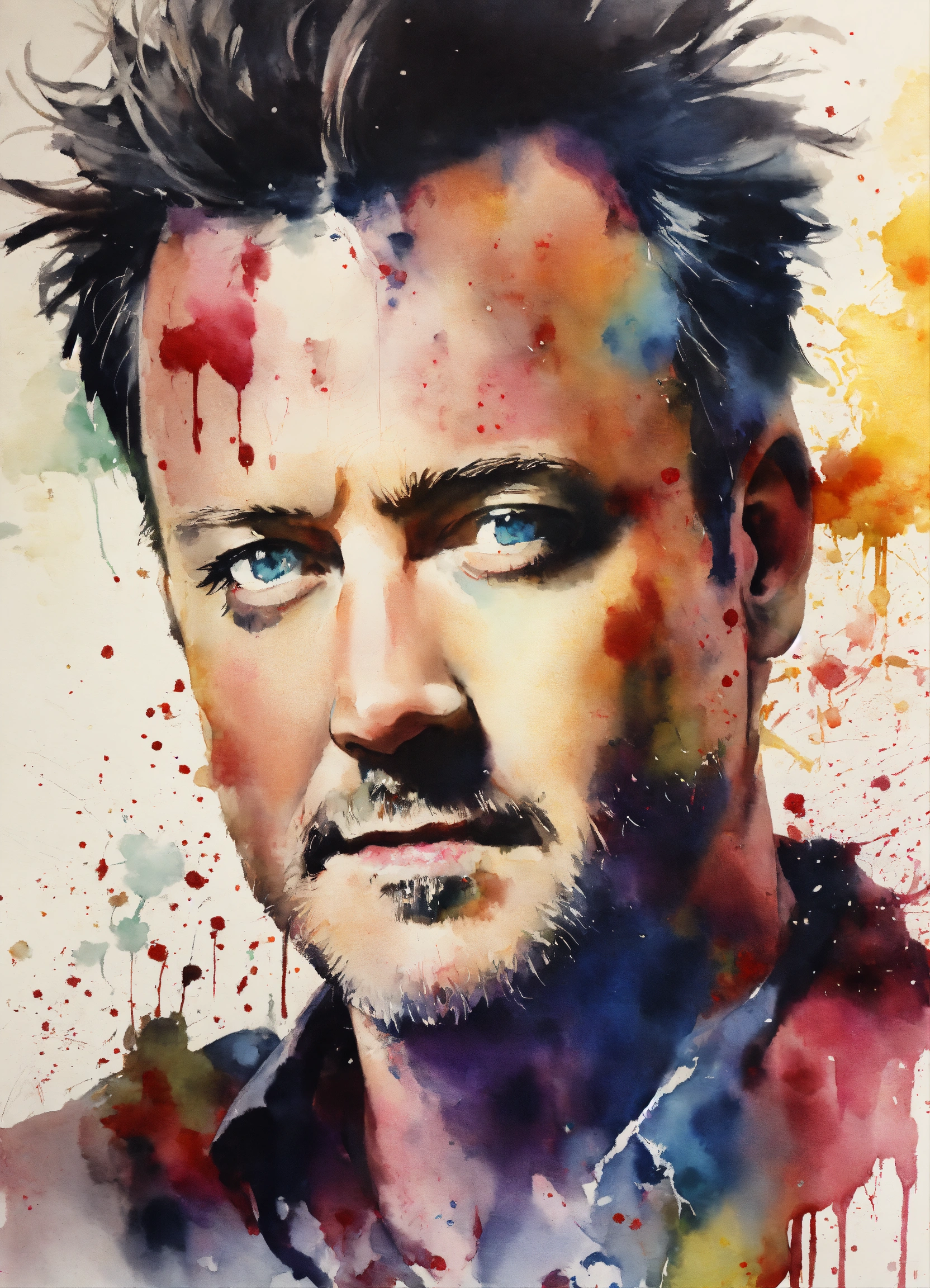 Lexica - Mathew Perry zombie aquarelle dirty abstract