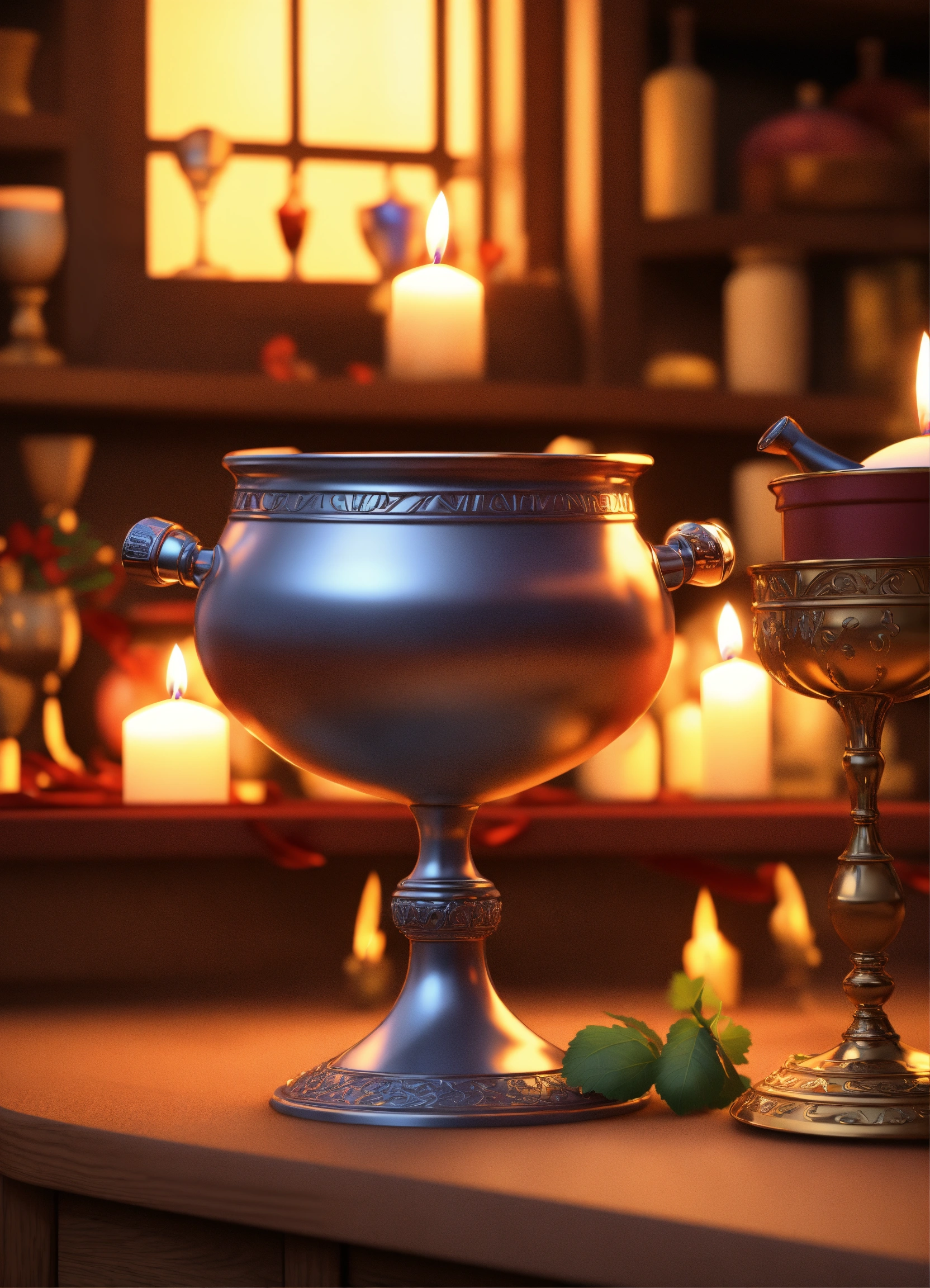 Lexica - An empty cooking pot next to Jewish Shabbat candles placed ...