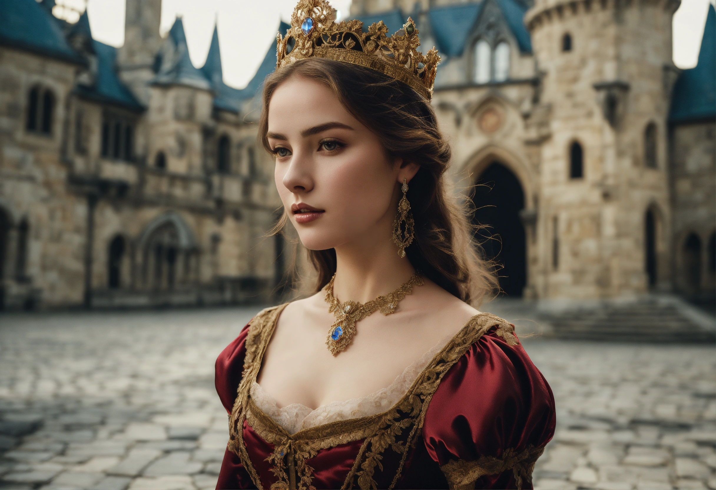 Lexica - Fine art portrait photography, medieval setting, full body ...