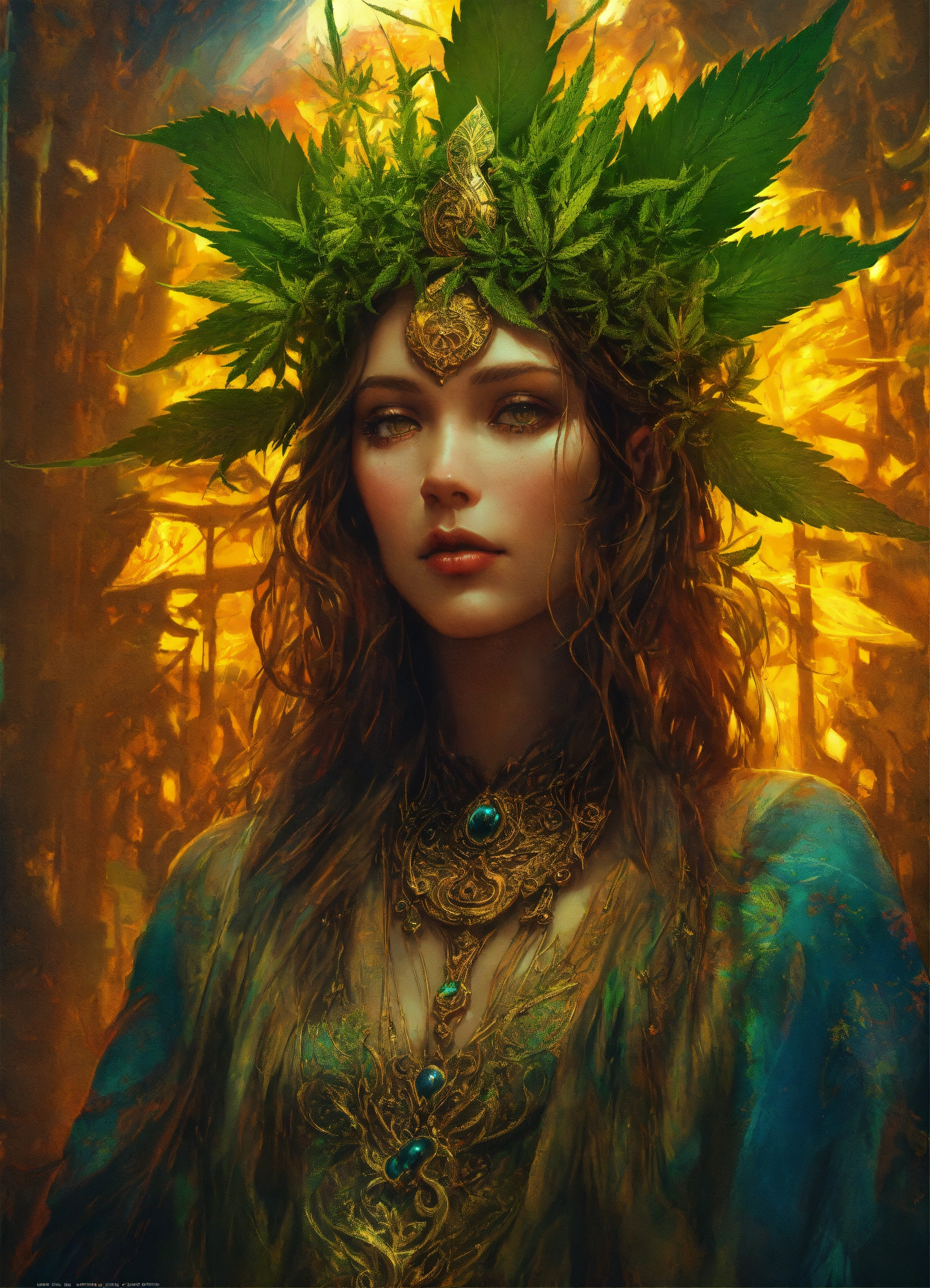 Lexica - Cannabis goddess by Carne Griffiths, sf, intricate artwork ...