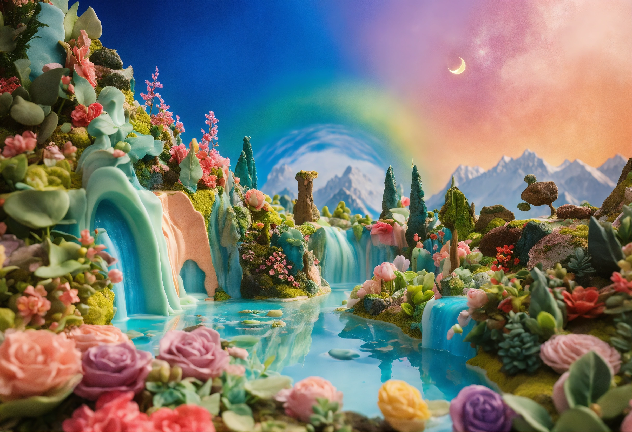 Lexica - Hand-made modeling clay, floral-inspired, salvador dali ...