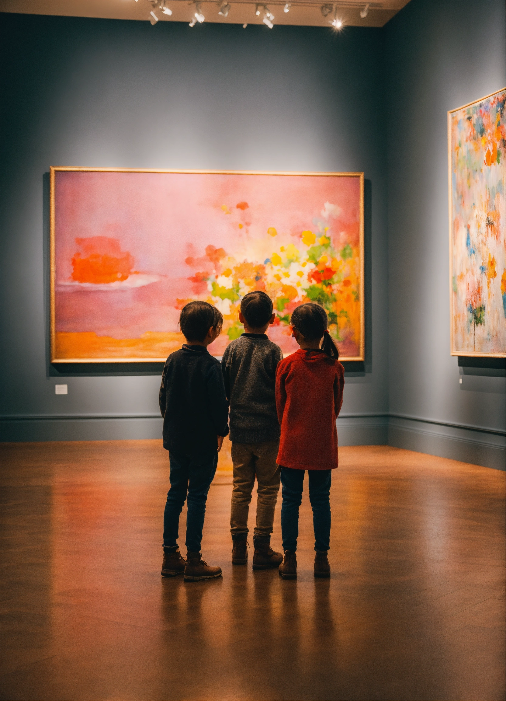 Lexica - Young children in an art gallery.