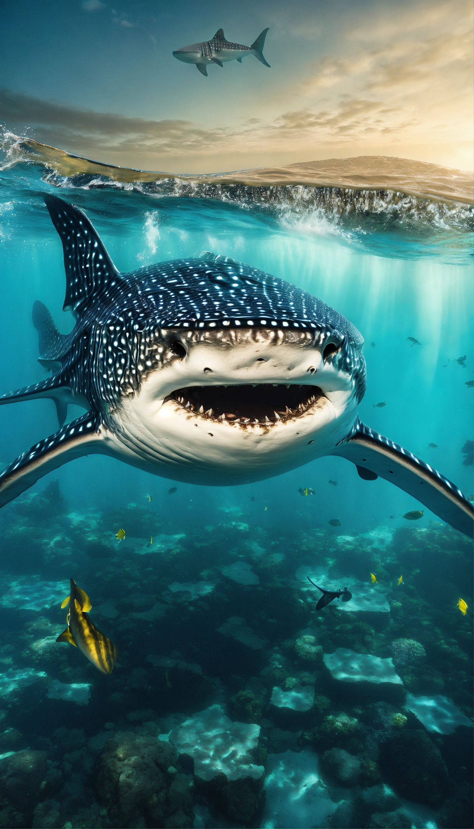 Lexica - Produce me an image of the Whale Shark. Ensure high resolution ...