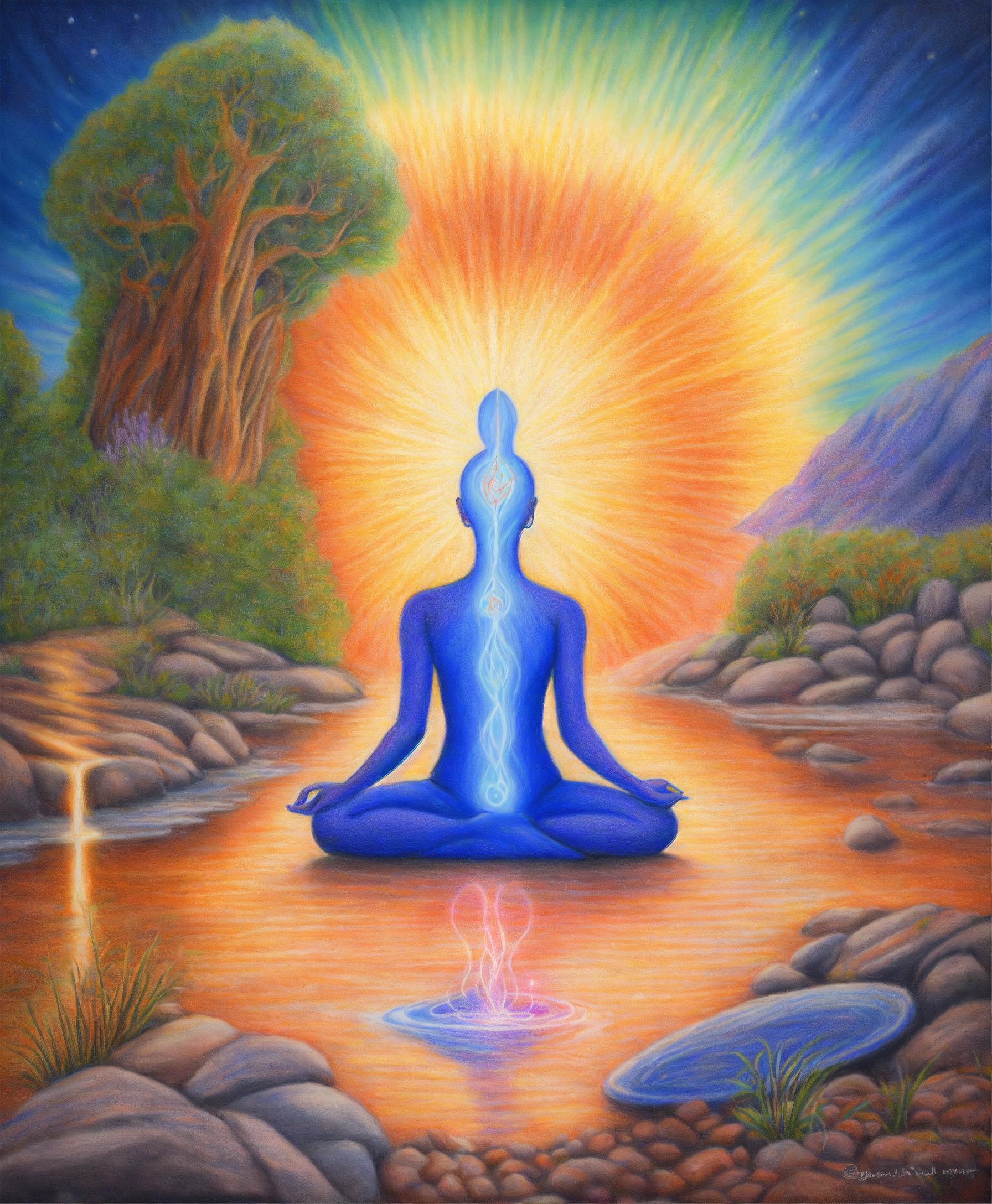 Lexica - Colored pencil drawing of spiritual cleansing treatment ...