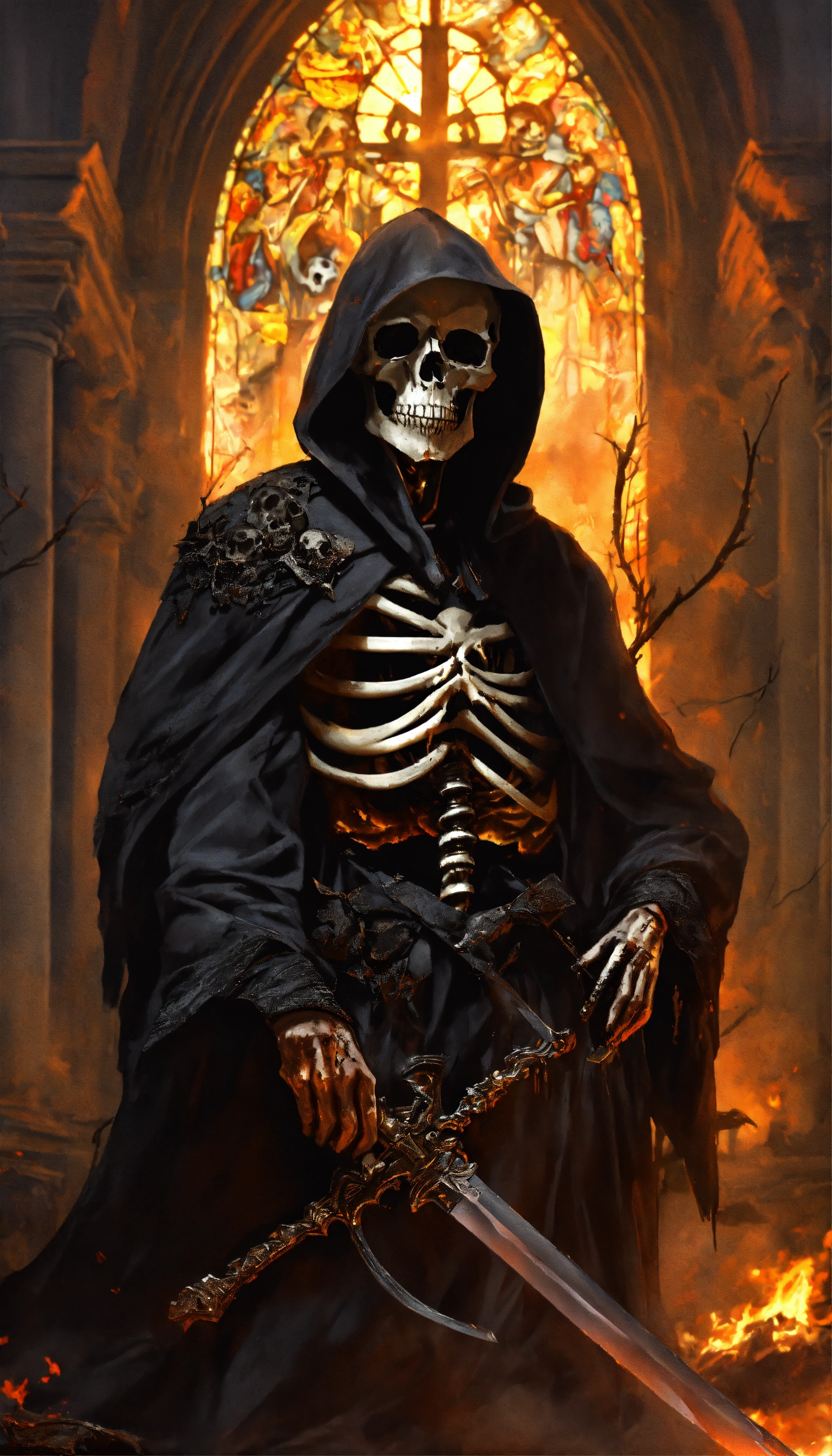 Lexica - Skull, grim reaper, death, rotting flesh, glowing eyes ...