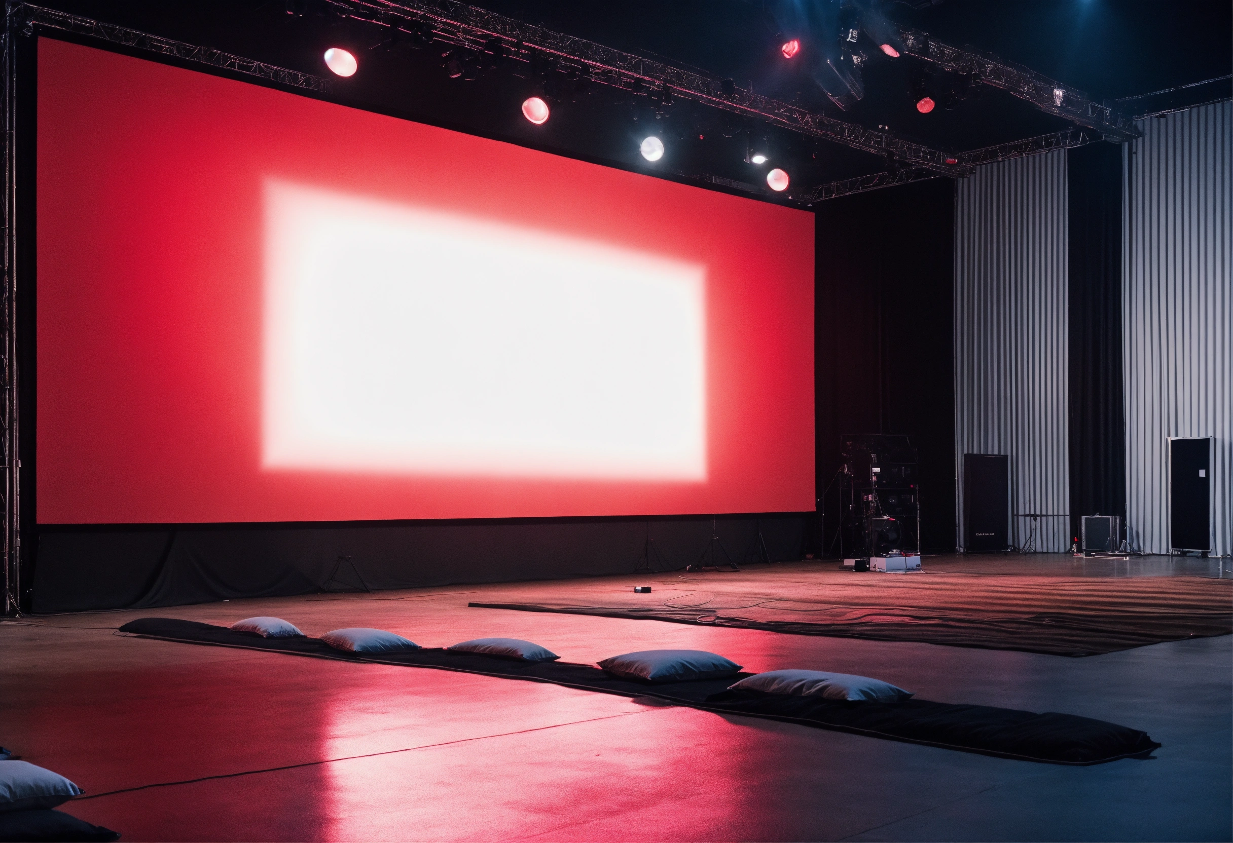 Lexica - Elegant black red white light concert projection screen
