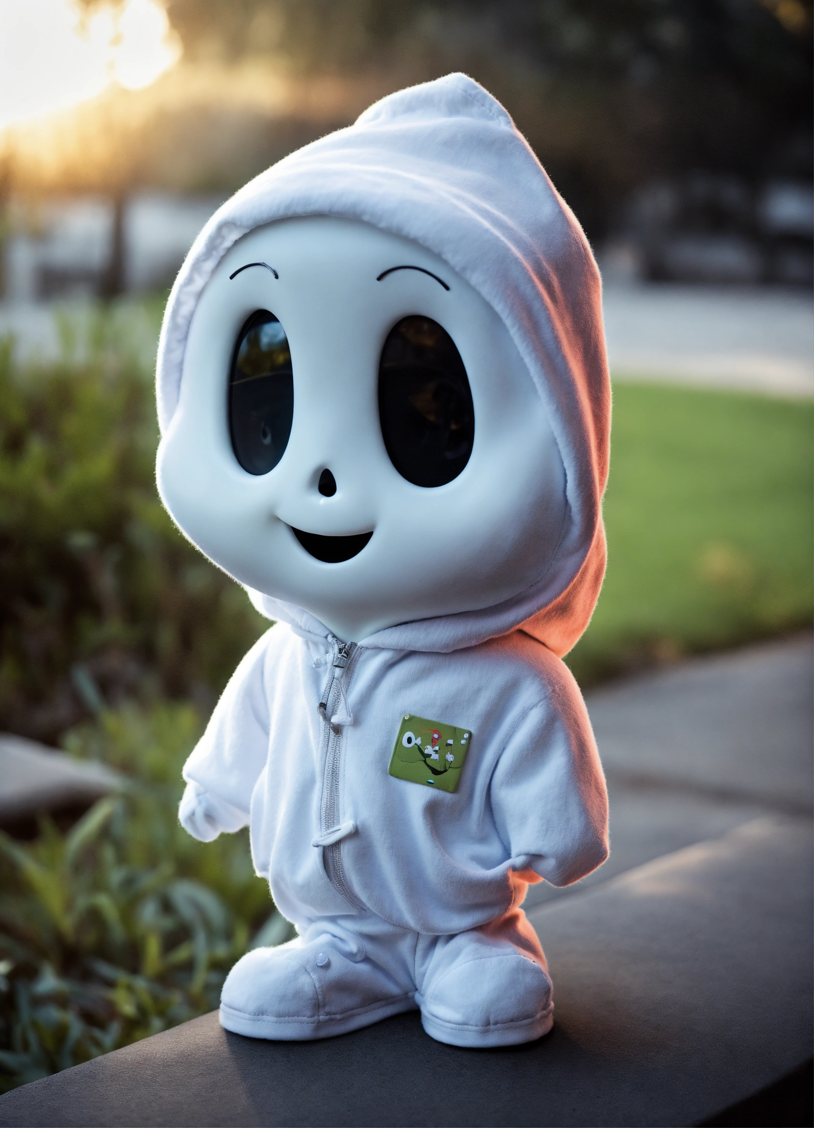 Lexica - Casper the friendly ghost wearing a hoodie and a fitted hat