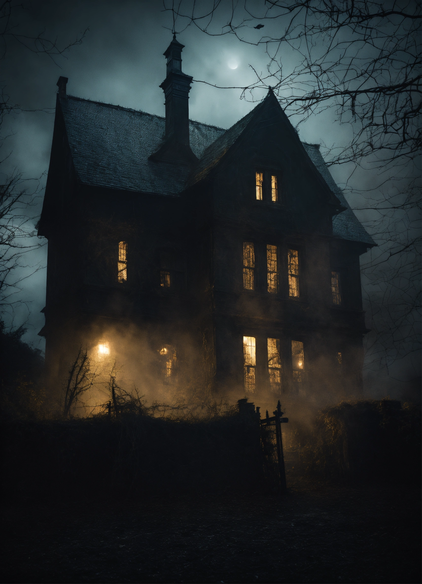 Lexica - A terrifying atmosphere in a sinister house on a pitch-black ...