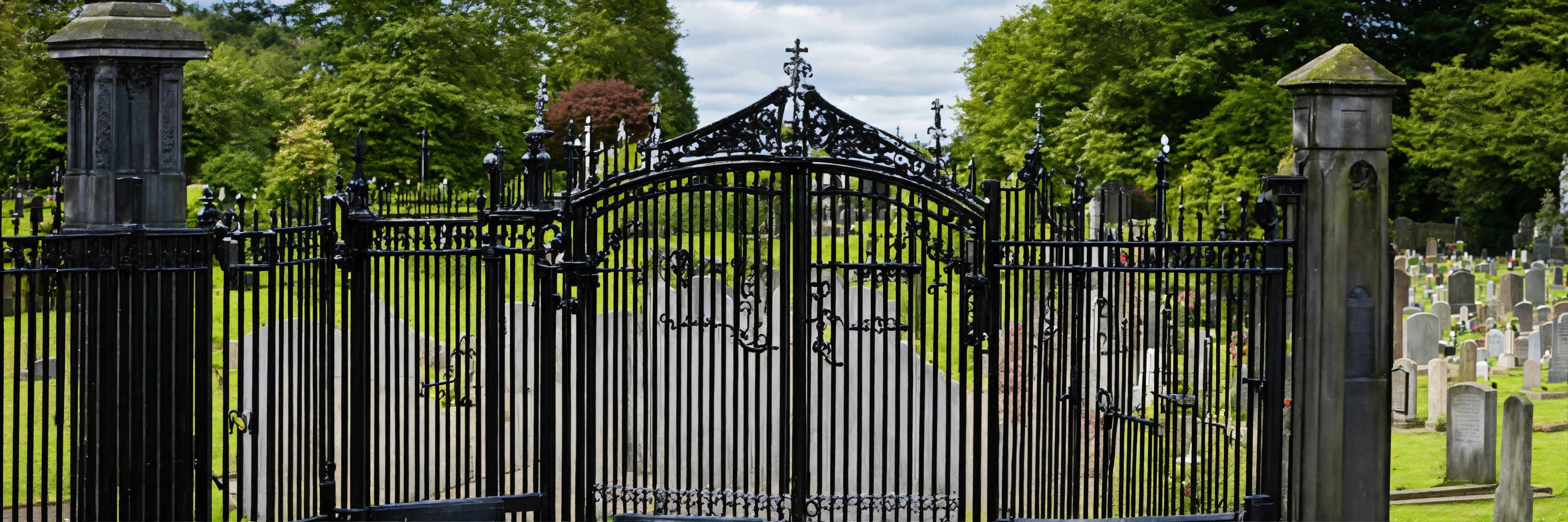 Lexica - Cemetery BIG entrance gates Macclesfield UK,