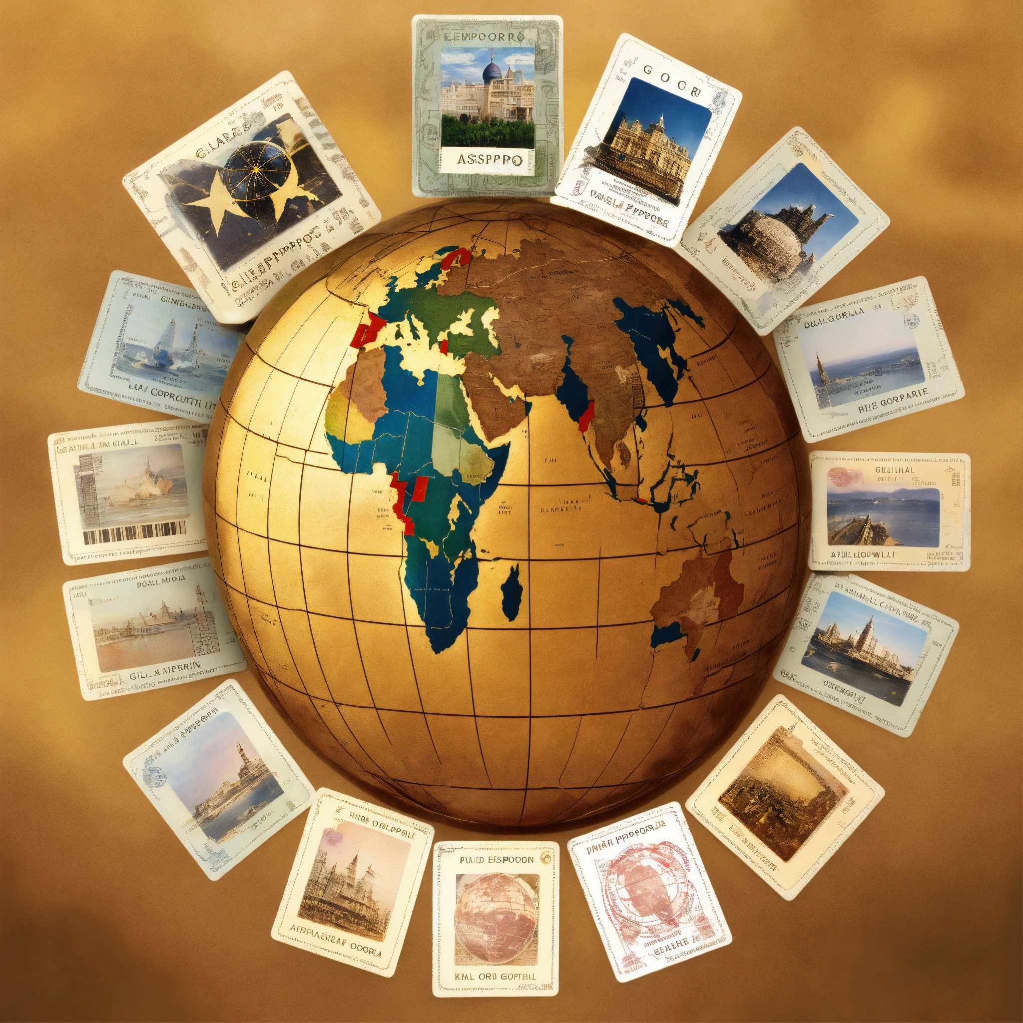 Lexica - Earth Globe and Passports Description An earth globe ...