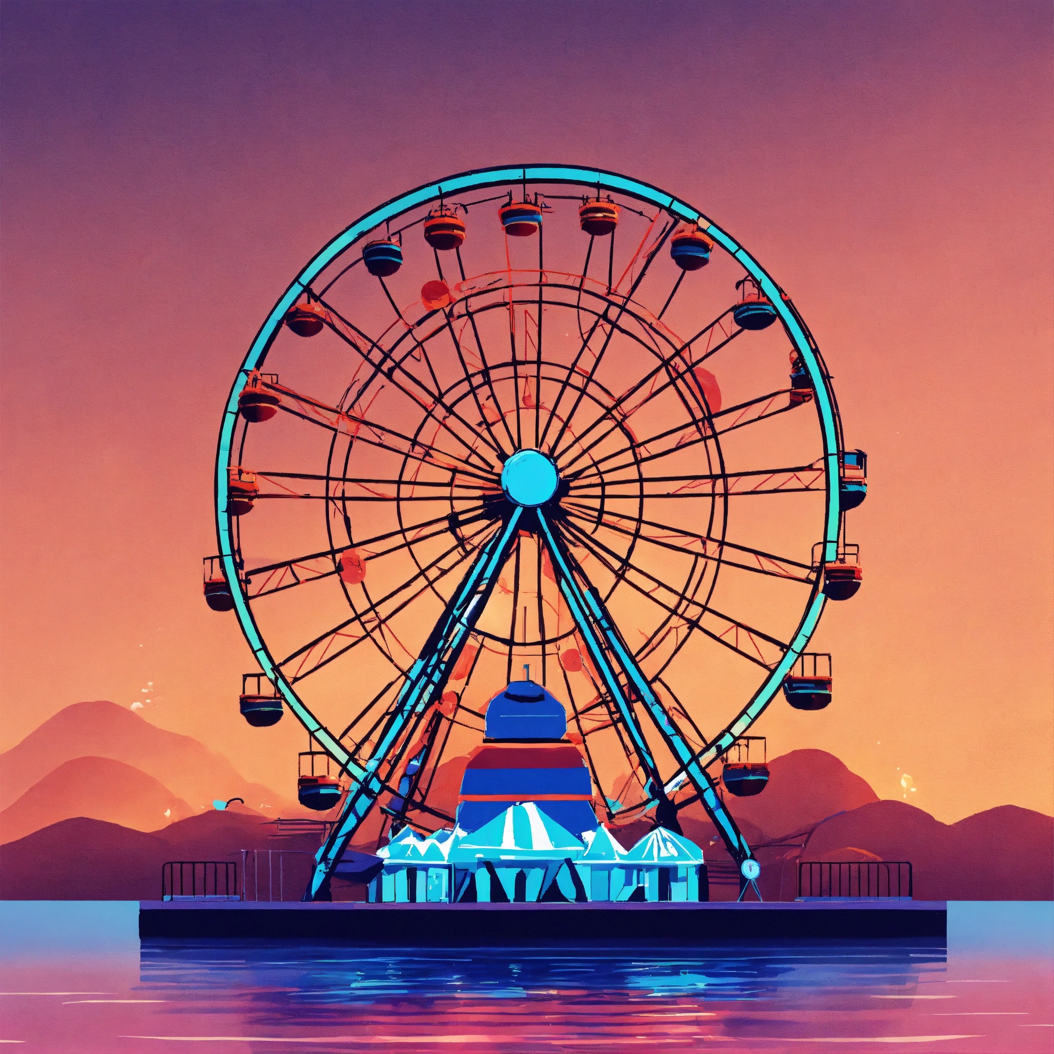 Lexica - Minimalistic logo design of water theme amusement park, log ...