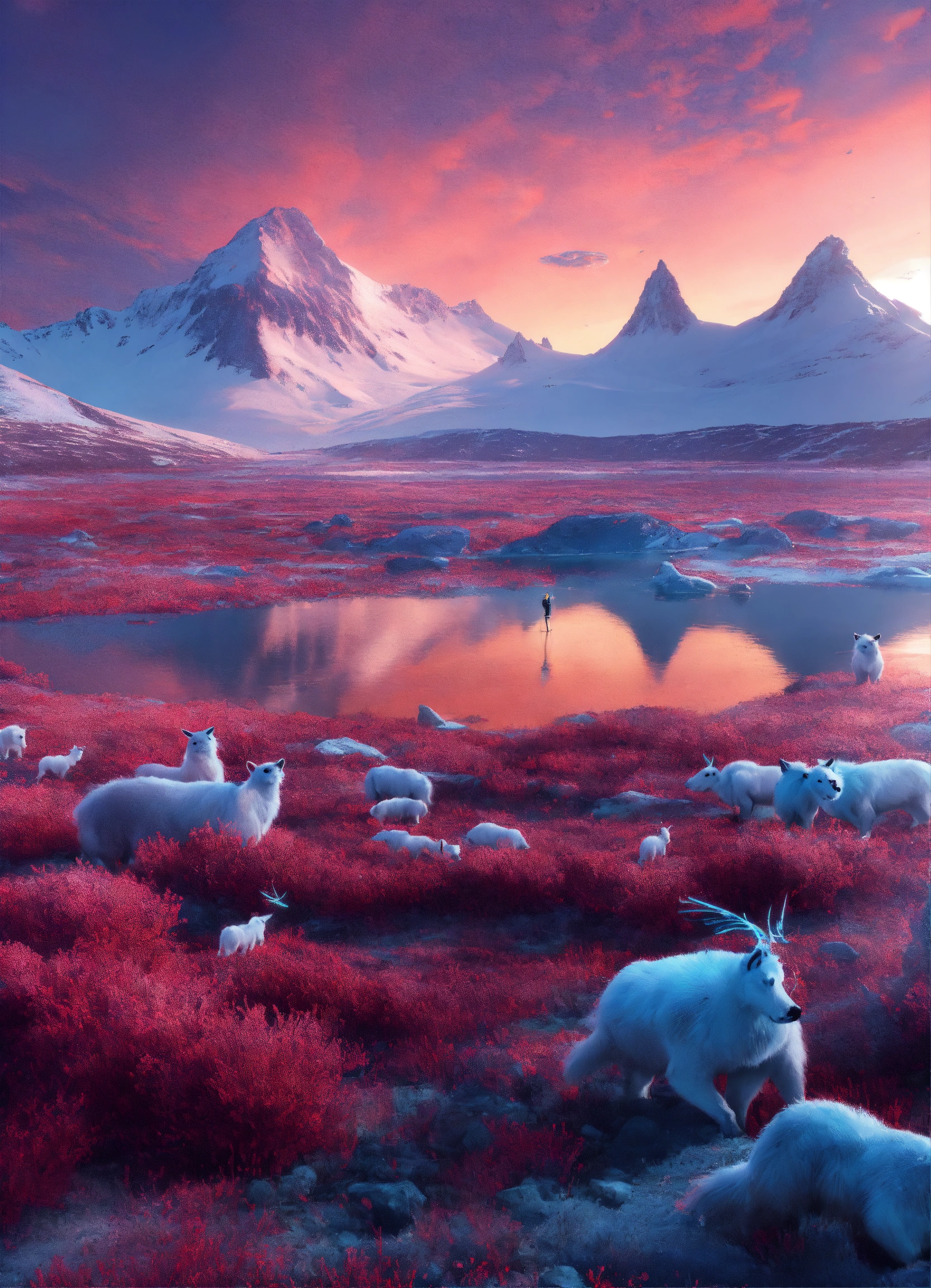 Lexica - The most trippy scene imaginable, in arctic tundra, complex ...