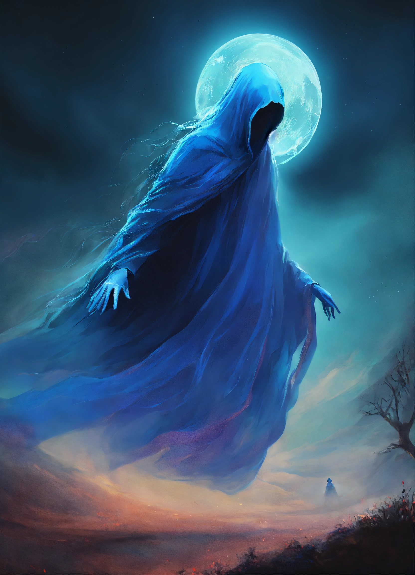 Lexica - A blue coloured ghost