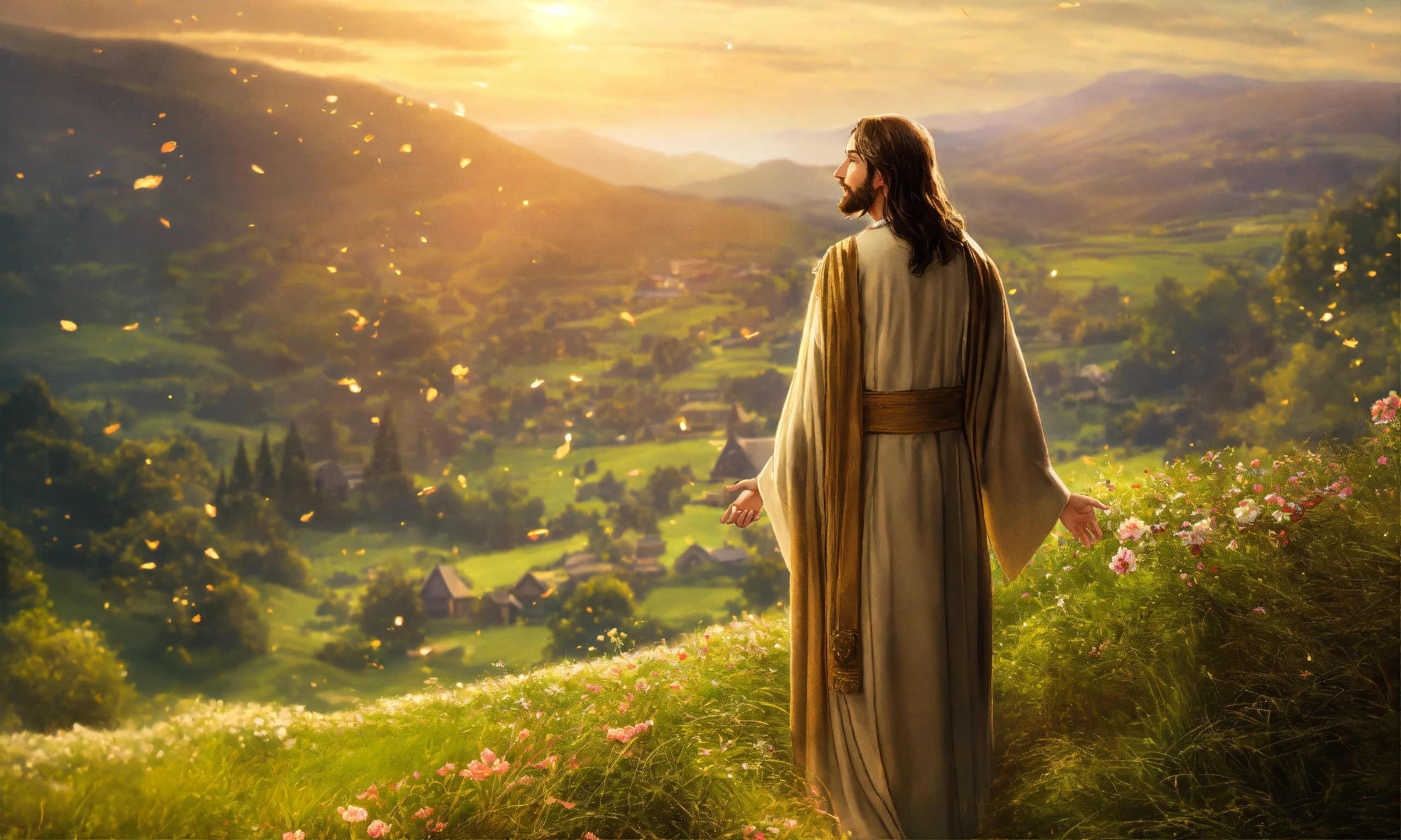 Lexica - Jesus Christ with adored ones with peace and joy hope calm and ...