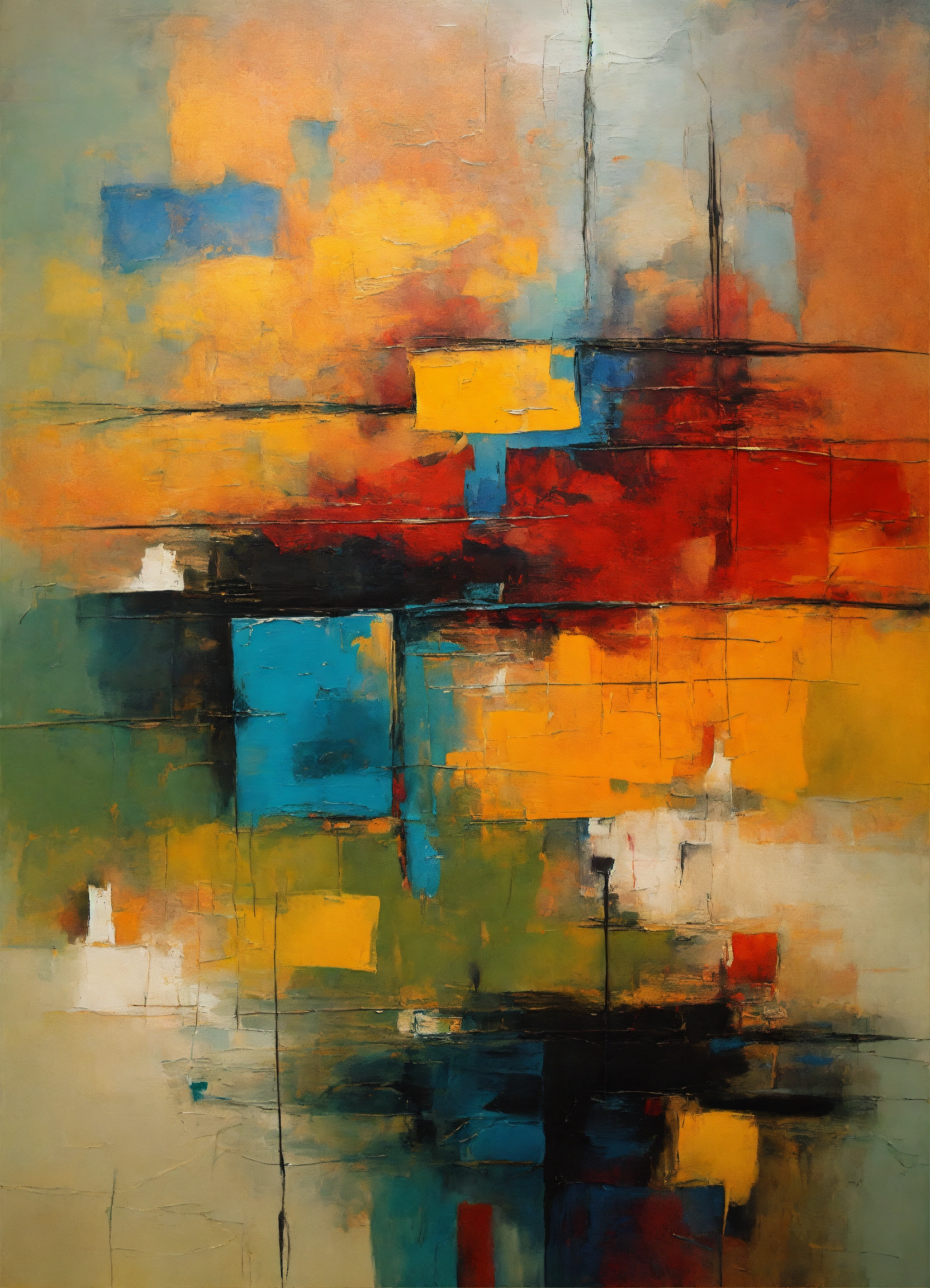 Lexica - Abstract paintings are a form of visual art that uses shapes ...