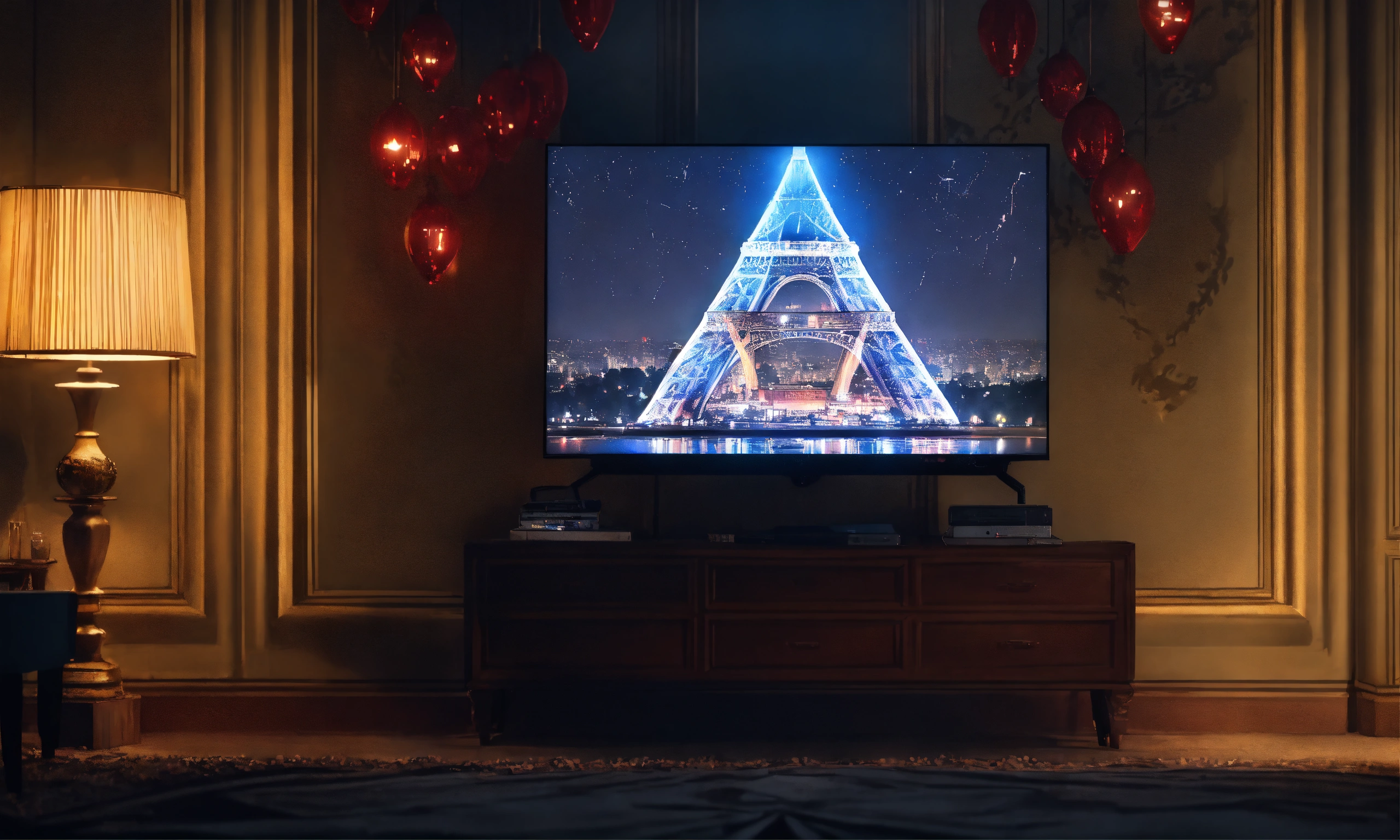 Lexica - In a dark room, the Illuminati are sitting in a plasma TV ...