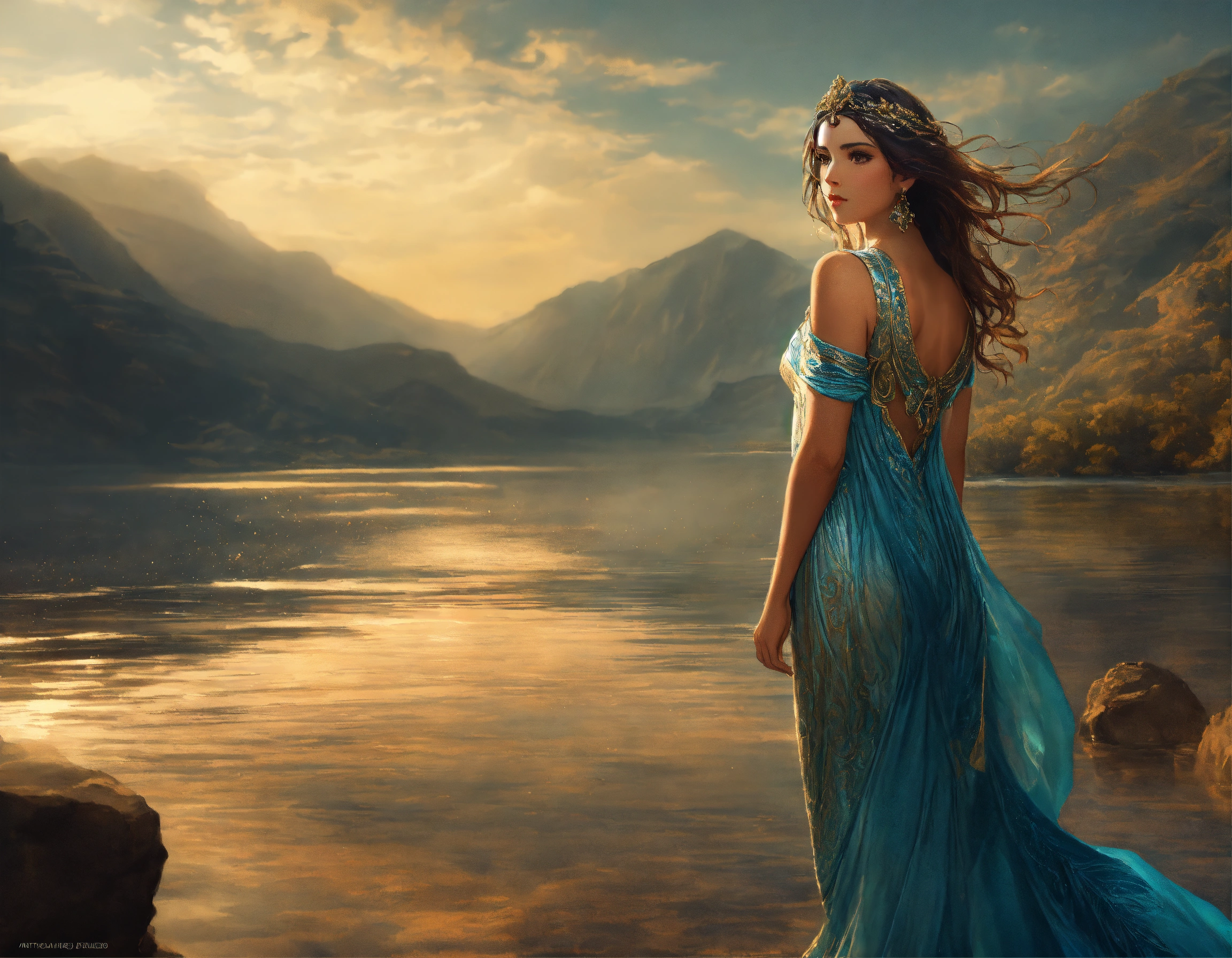 Lexica - Full Length Portrait of Beautiful Greek Goddess, Standing in a ...