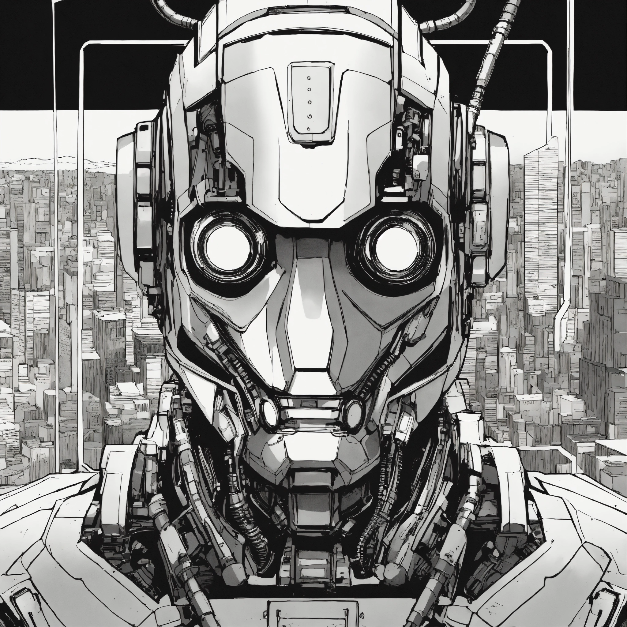 Lexica - A comic book panel about robots taking over the world, simple ...