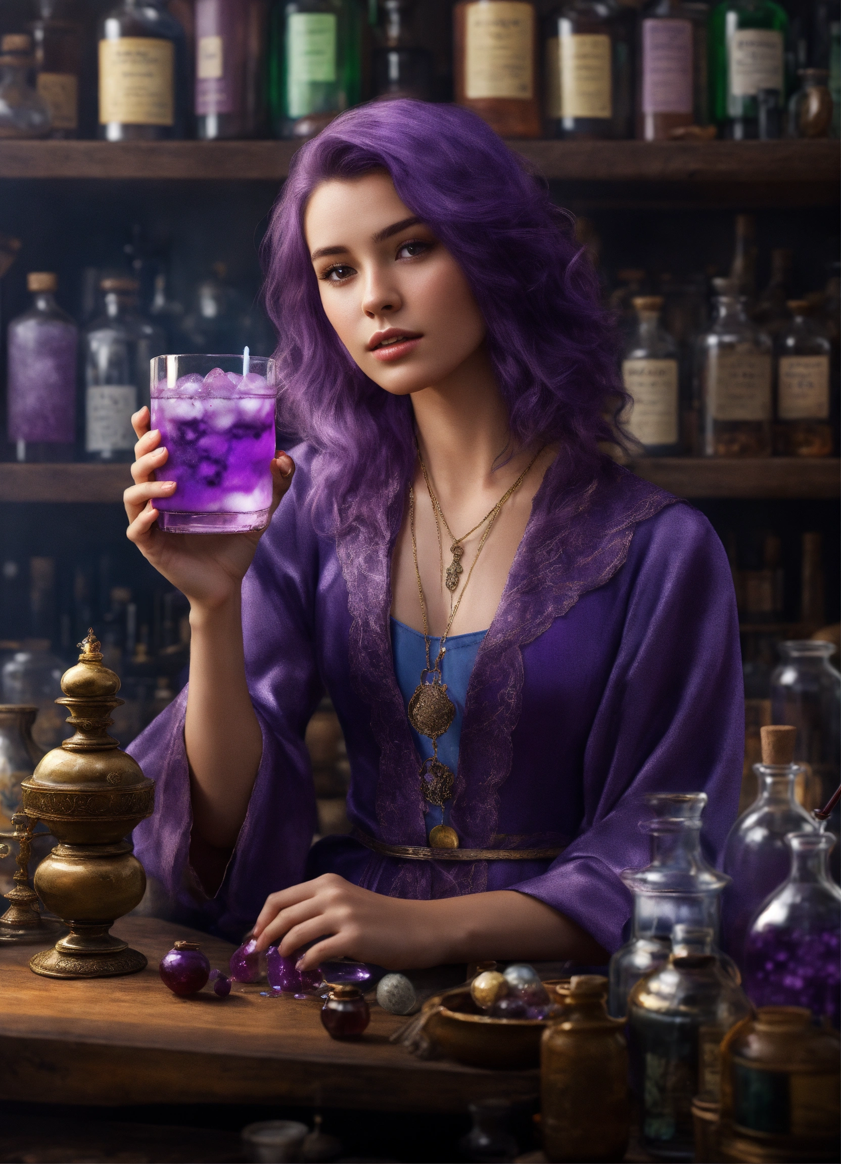 Lexica - Photorealistic picture of a young female wizard with modern ...