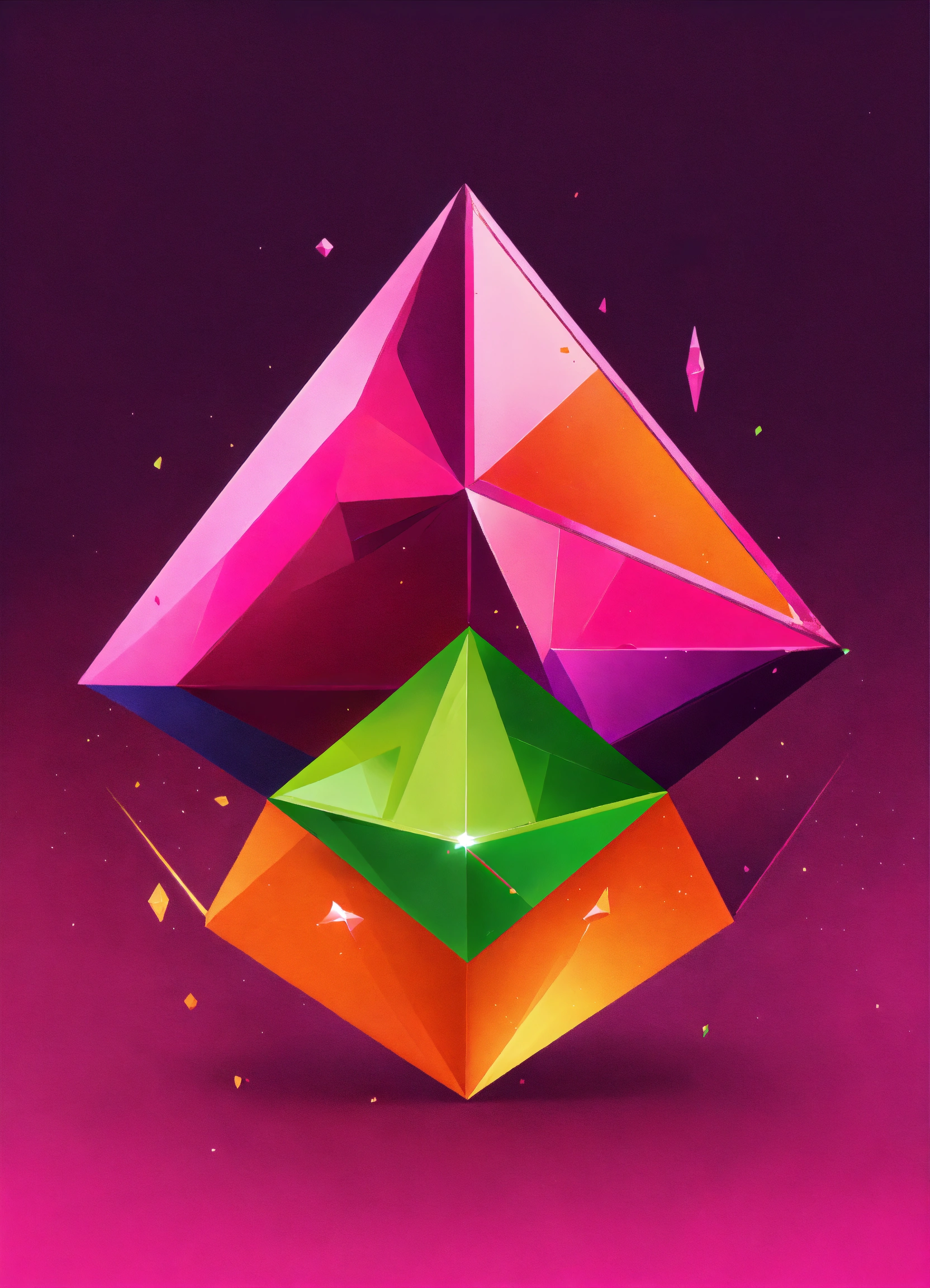 Lexica - Logo in Fuchsia, bright orange, and electric green for a ...