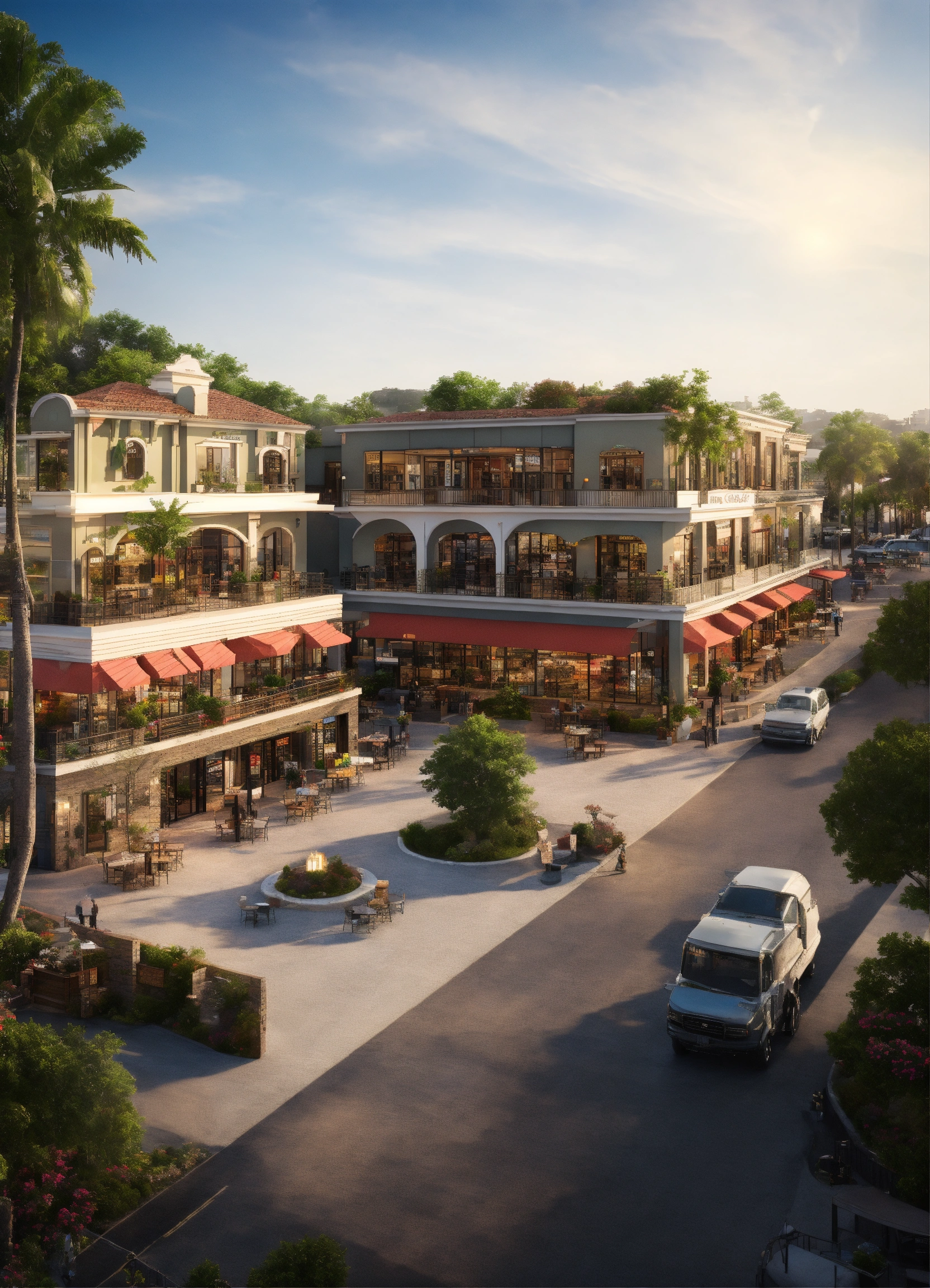 Lexica - 2 acre retail plaza with through road colonial architecture ...
