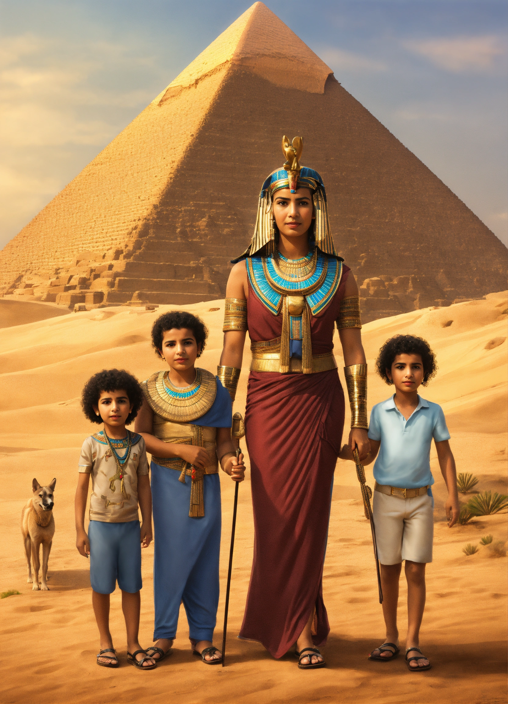 Lexica - Modern Egyptian family, realistic