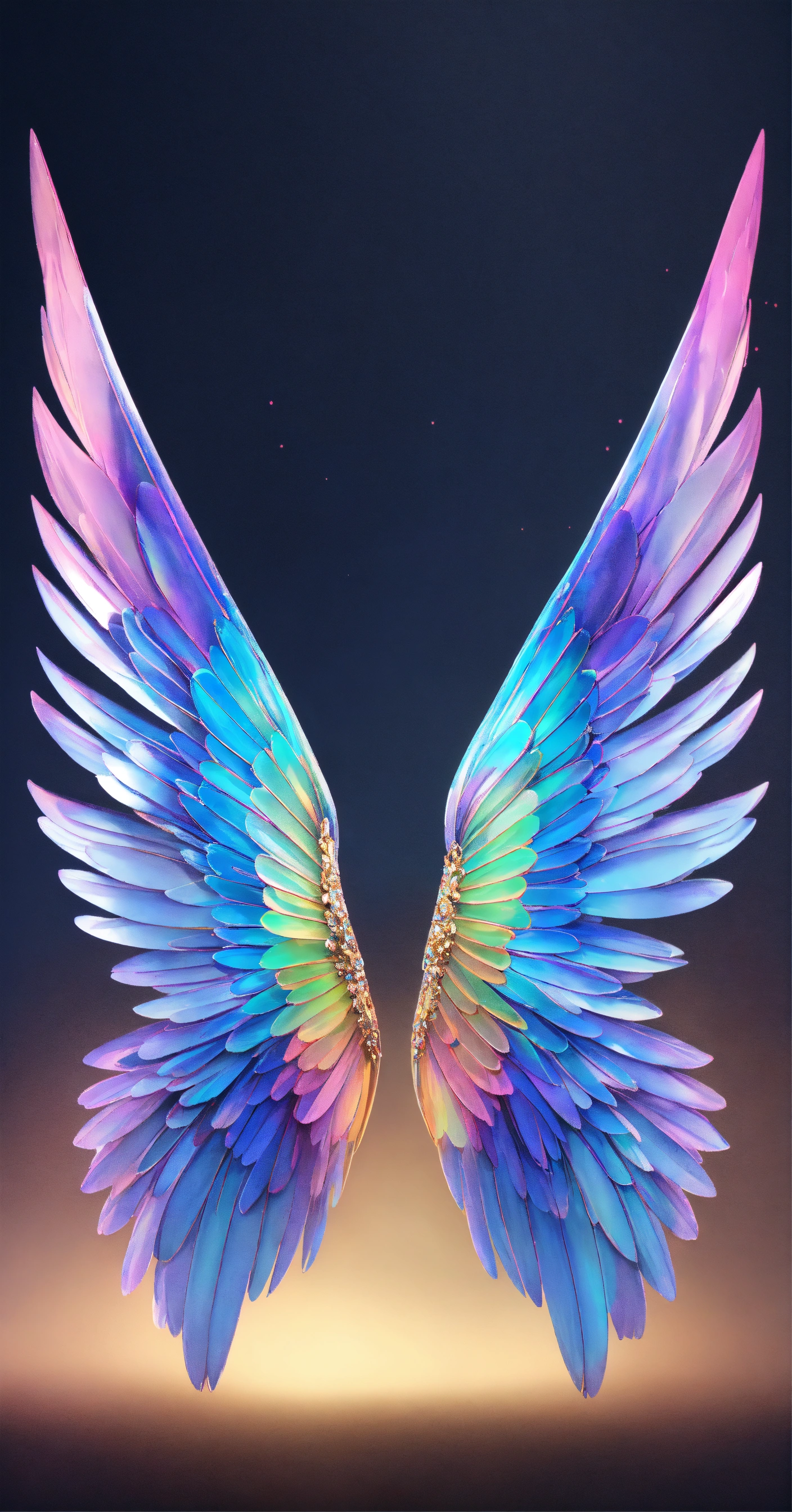 Lexica - Beautiful and perfect small angel wings in iridescent colors ...