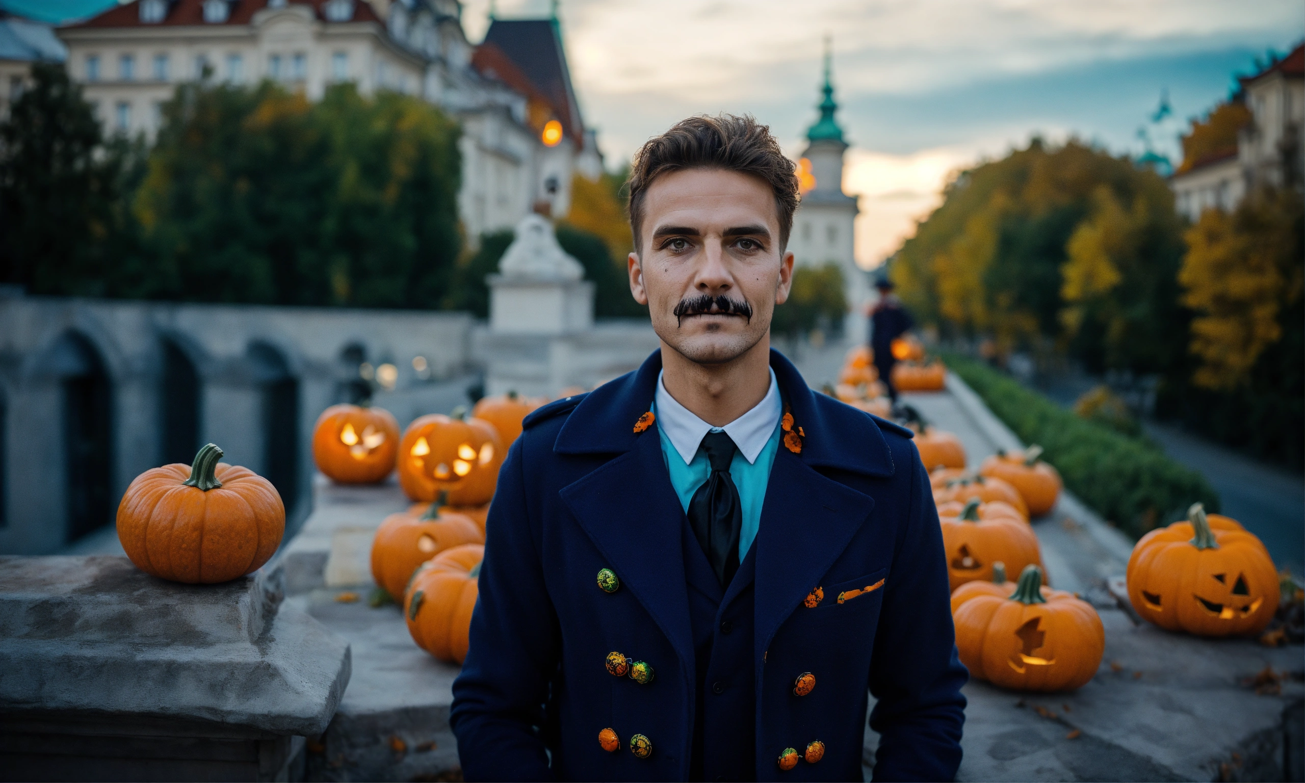 Lexica - Halloween style, Warsaw, Poland. Cute man dressed in Halloween ...