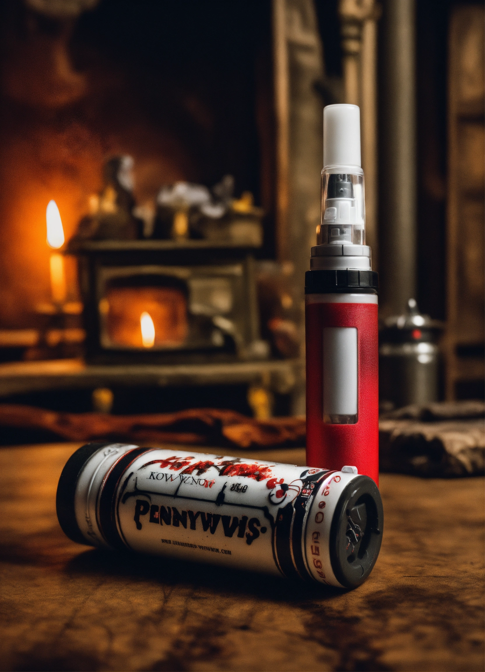 Lexica - A disposable vape product (tube) on the table, background ...