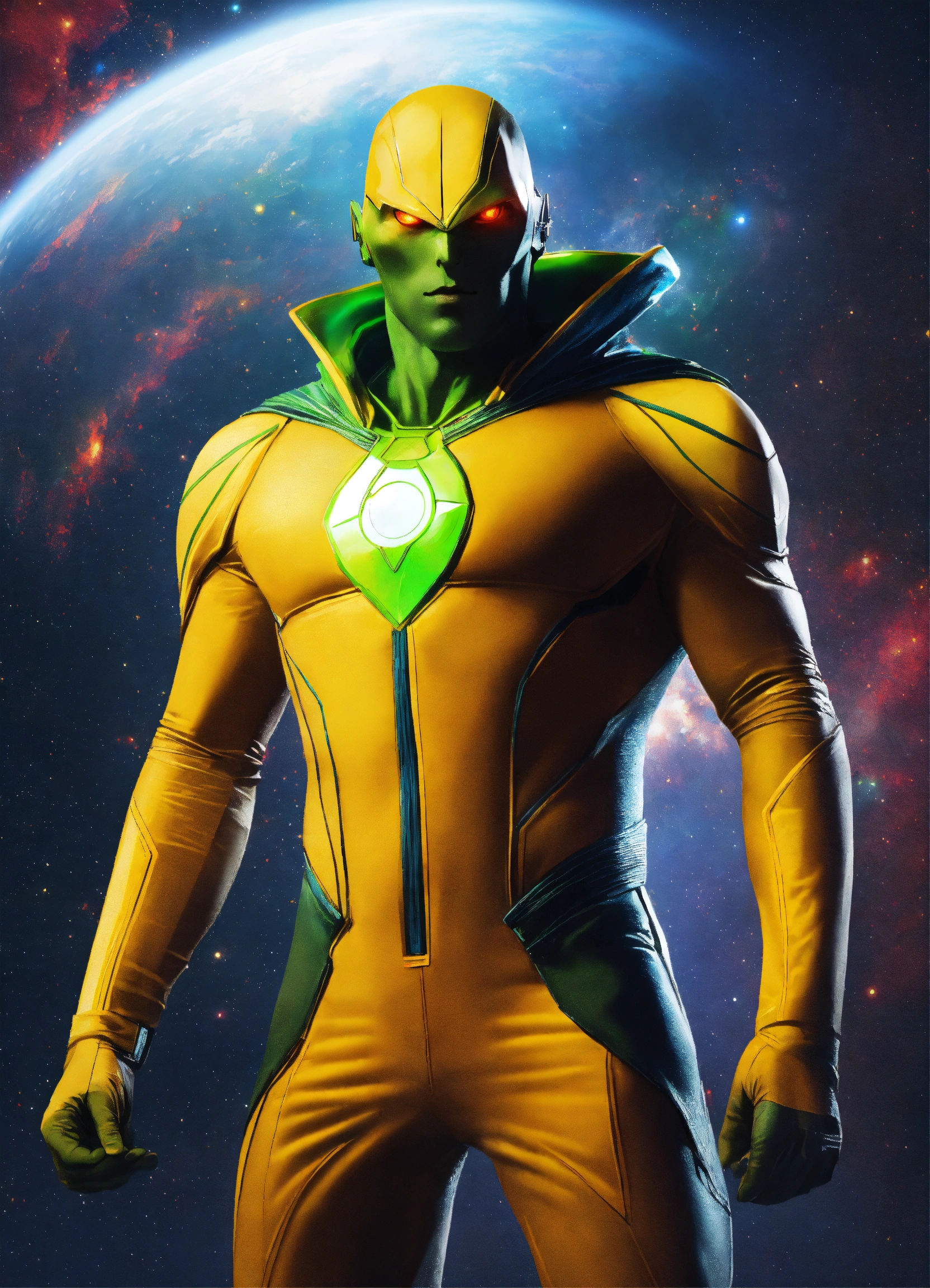 Lexica - Glowing yellow eyes, marvel, highly detailed, martian ...