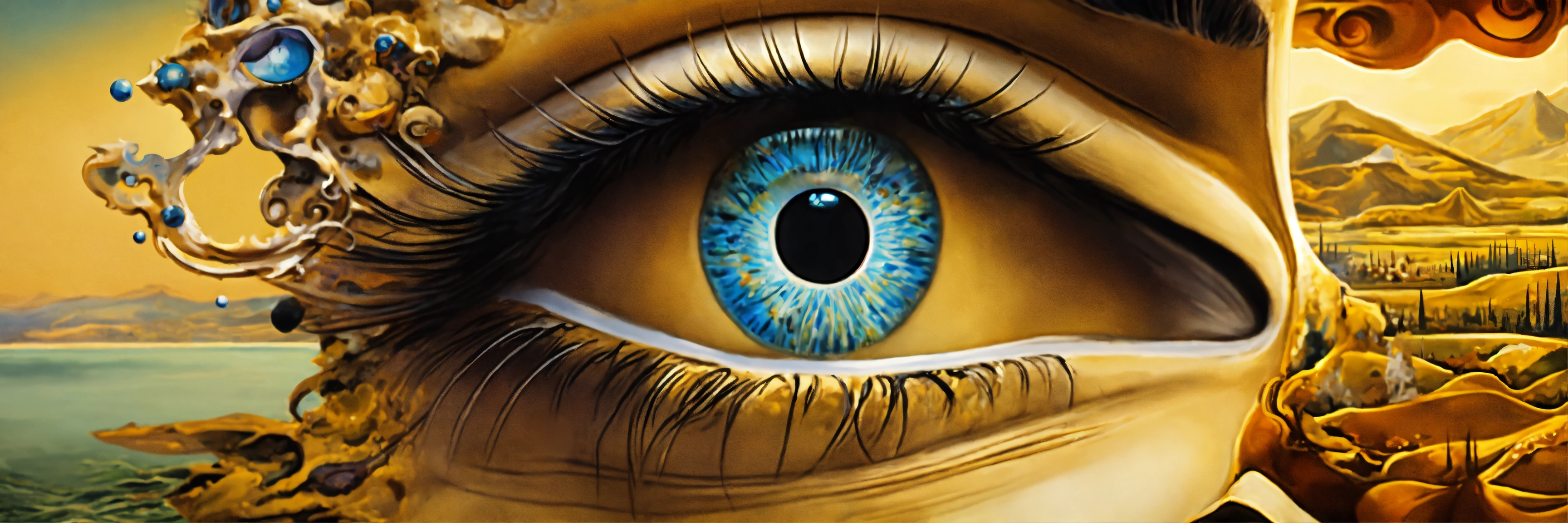 Lexica - Surrealism Salvador Dalí style art - one beautiful eye