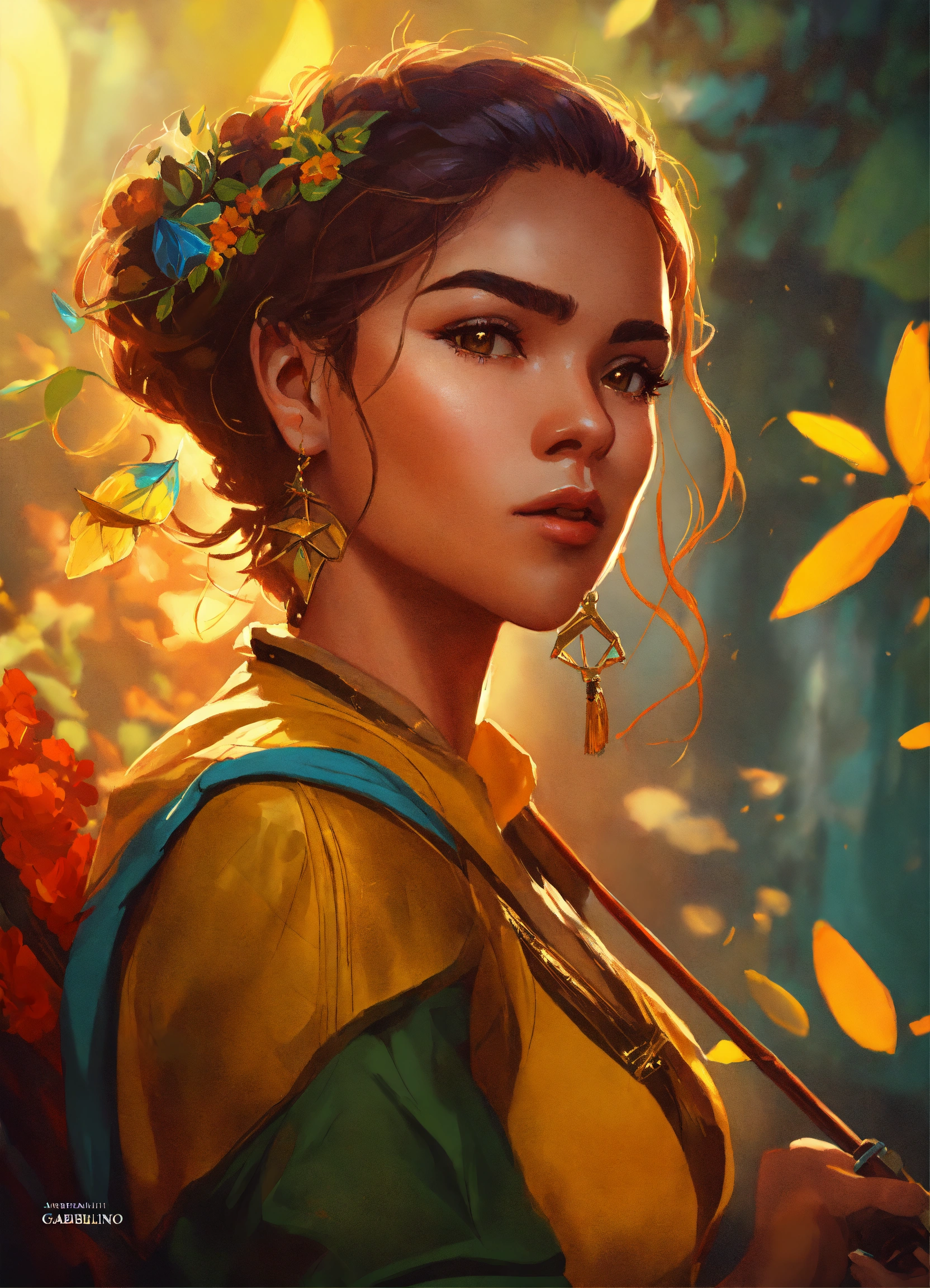 Lexica - Gabrielle Legendary Journeys, cartoon oil paint, 2D ...