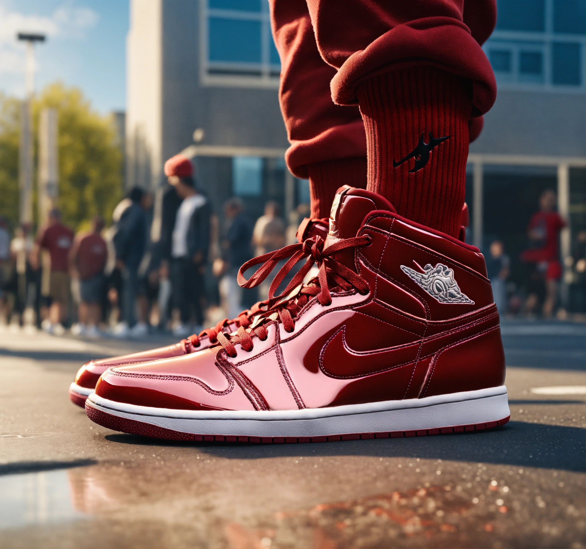 Lexica - 8k HDR photo full body Michael Jordan introducing Nike ...