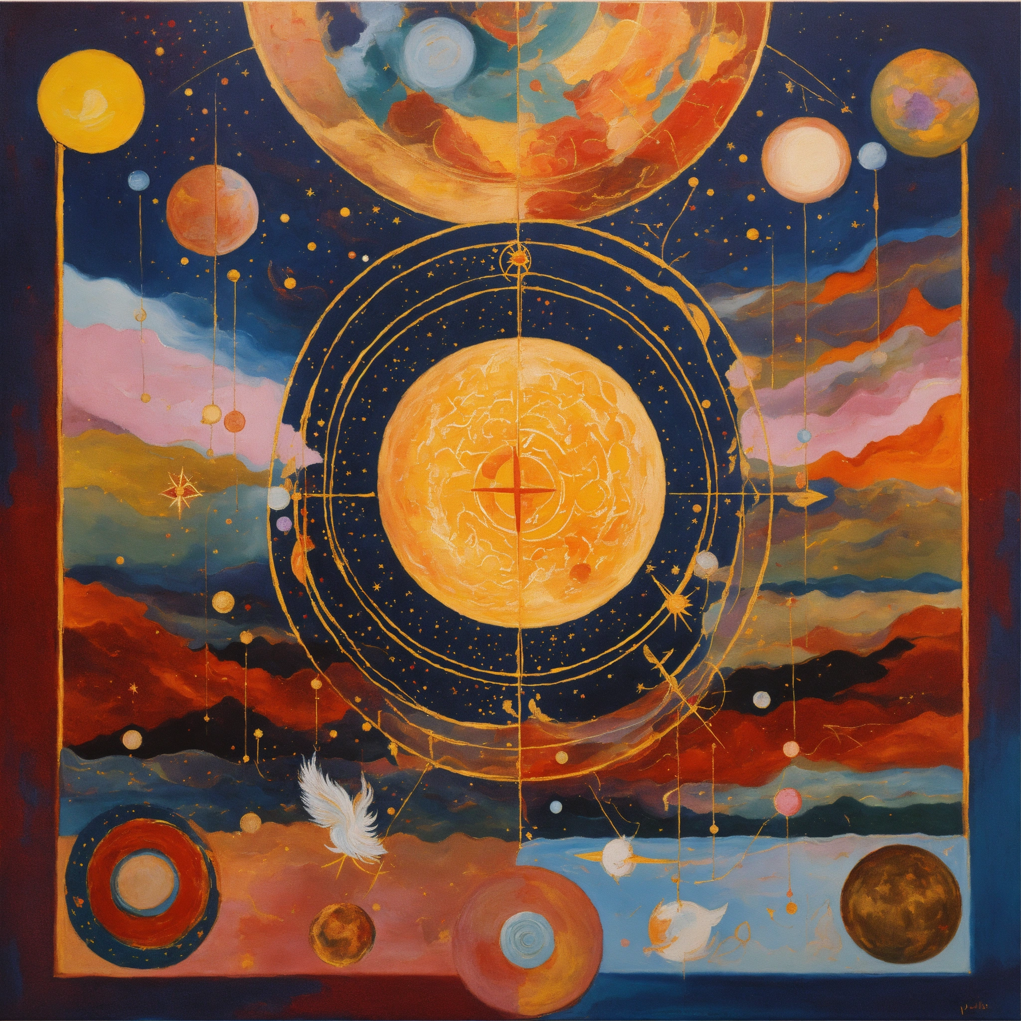 Lexica - A neo expressionist painting for Pluto square Sun, Mercury ...