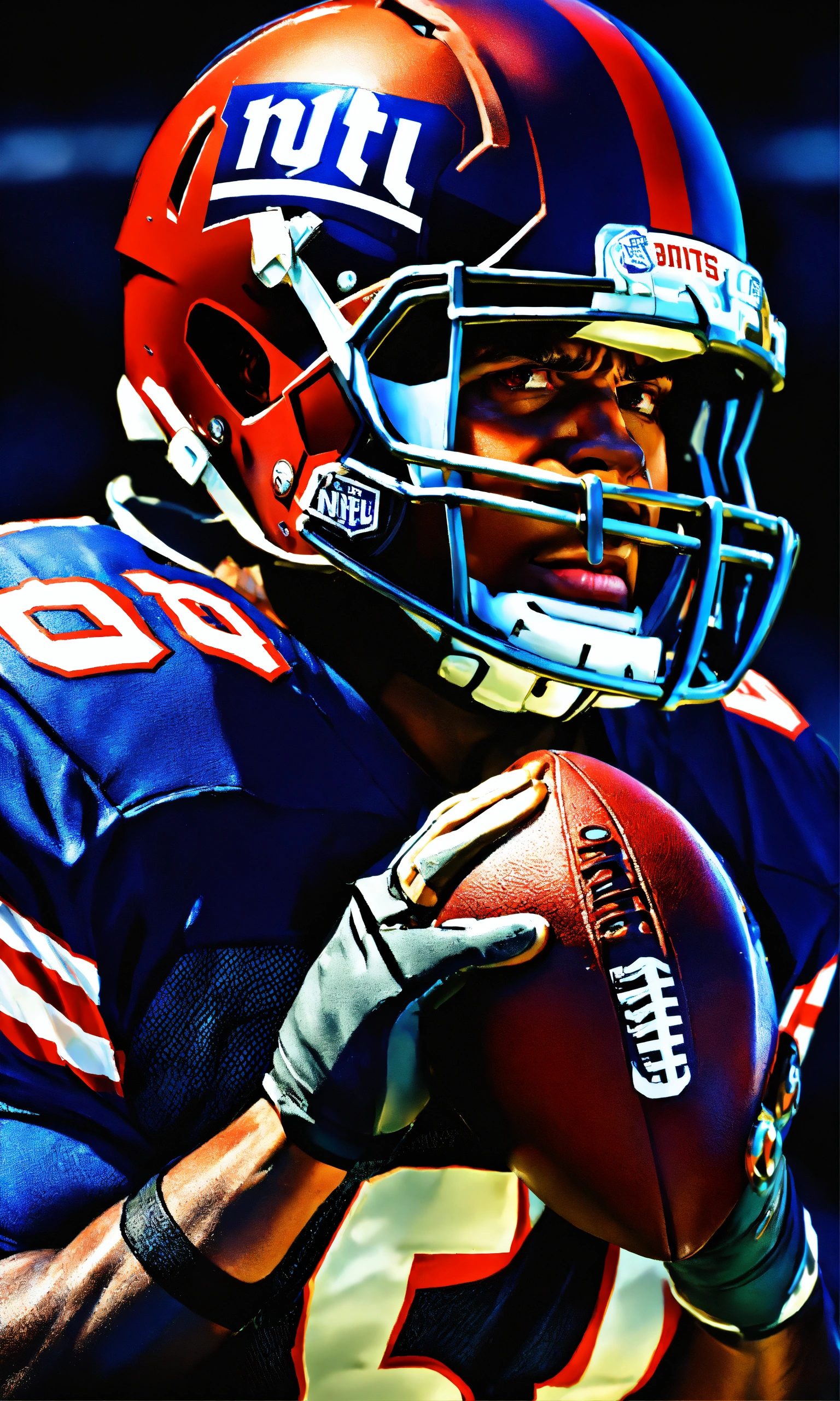 Lexica - High end aggressive nfl football player, photography, dramatic ...