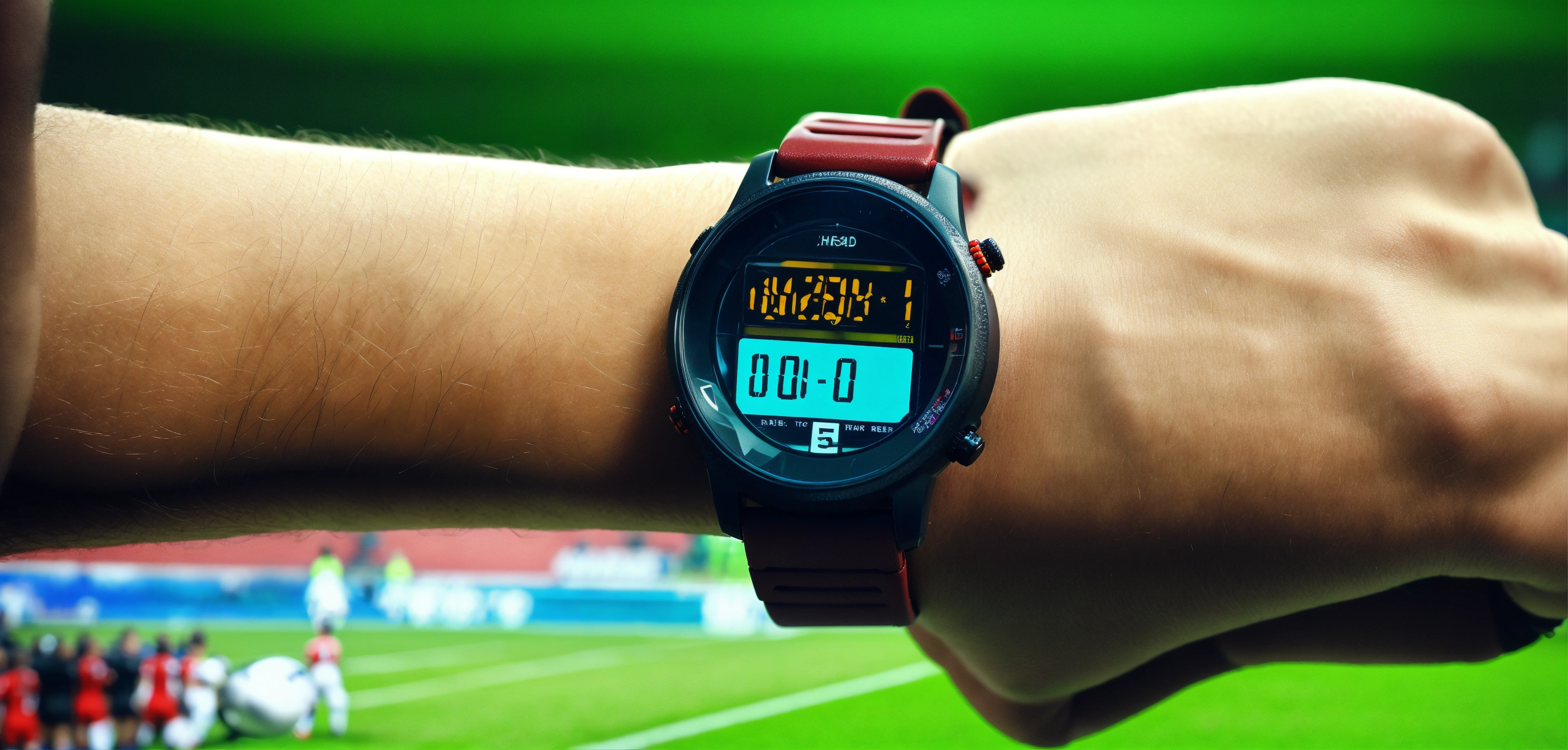 Lexica - Digital watch on the wrist of a football referee during the ...