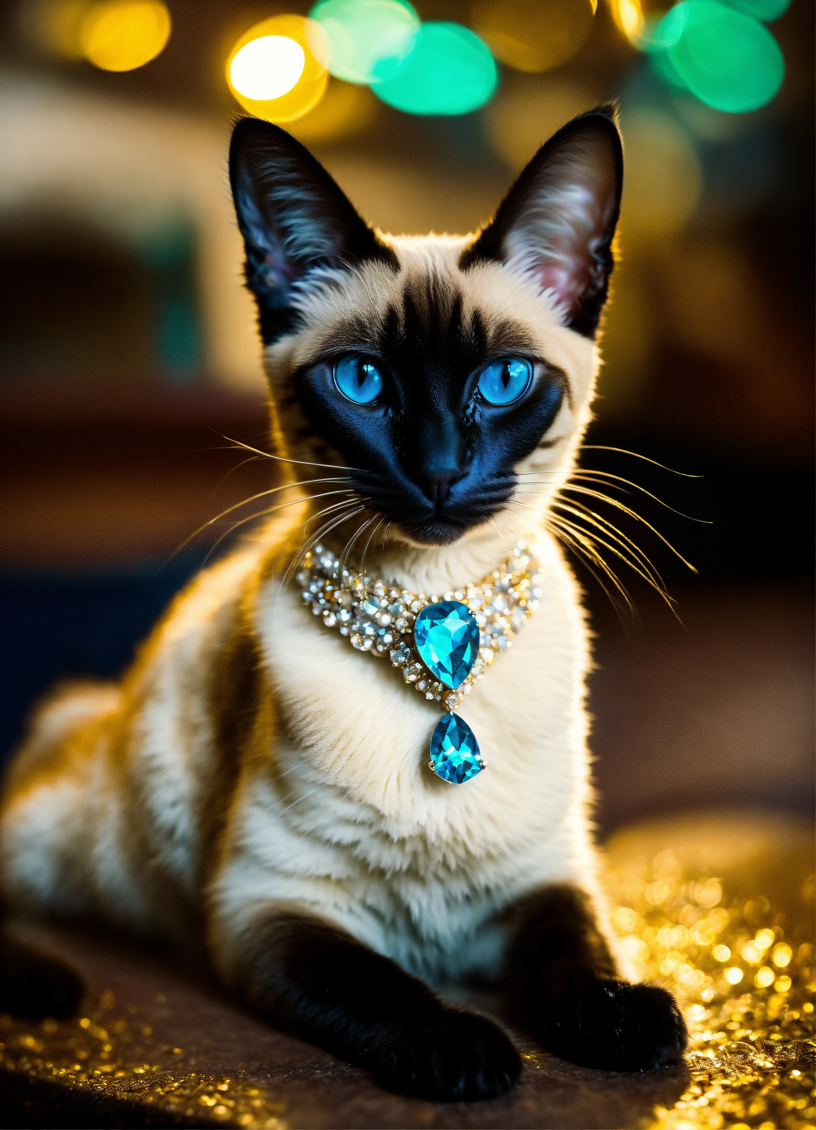 Lexica - Siamese cat, aloof and poised In rhinestones she is adorned ...
