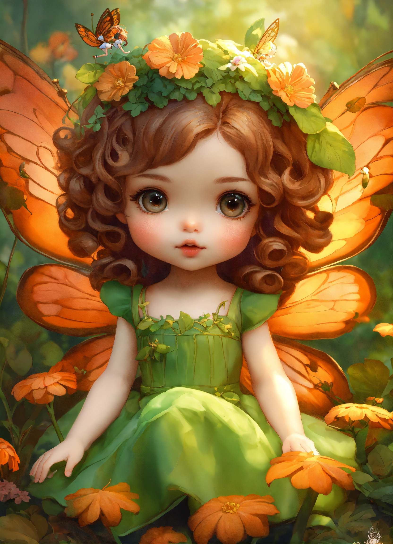 Lexica - Portrait and shot full body of a very cute glad fairy chibi ...