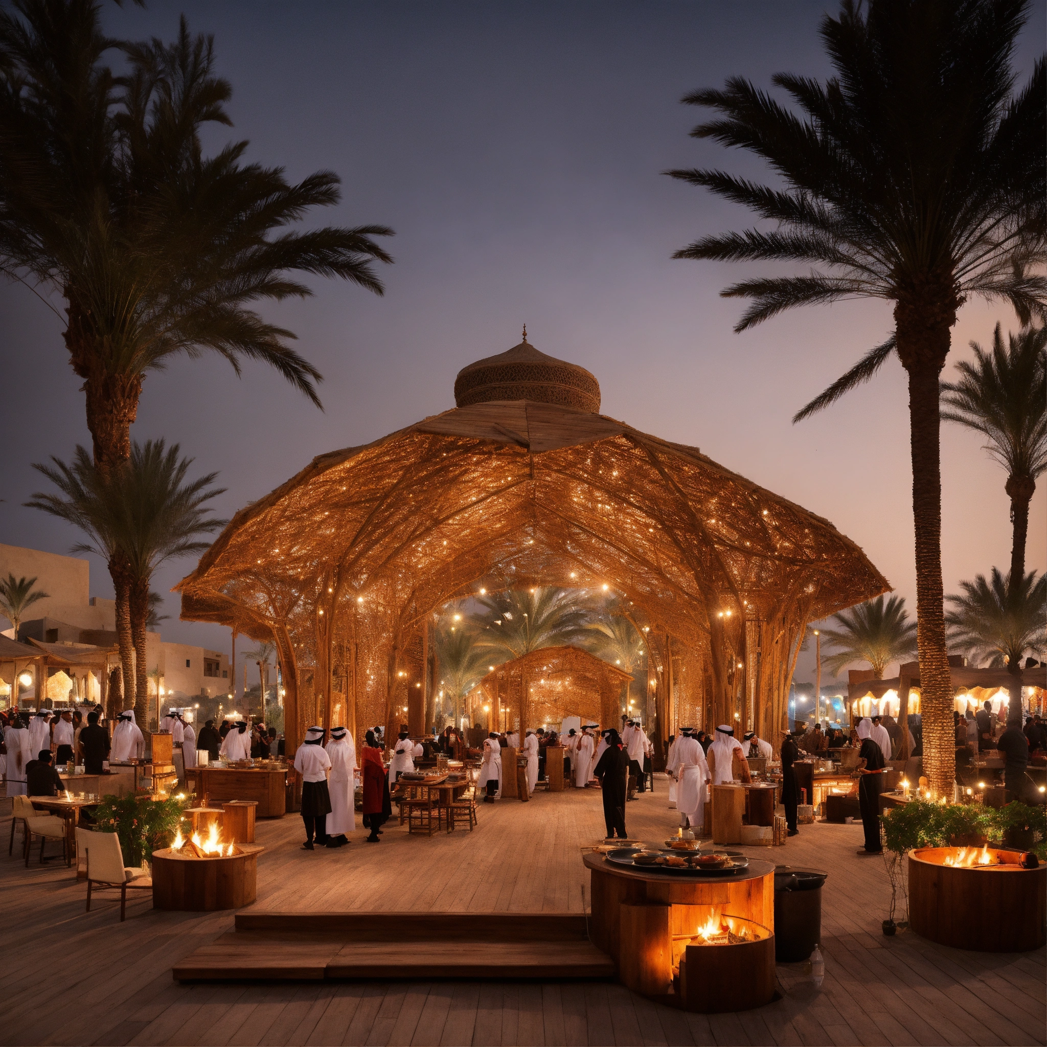 Lexica - Visualize a vibrant scene at the 'Taste of Bahrain' Food ...