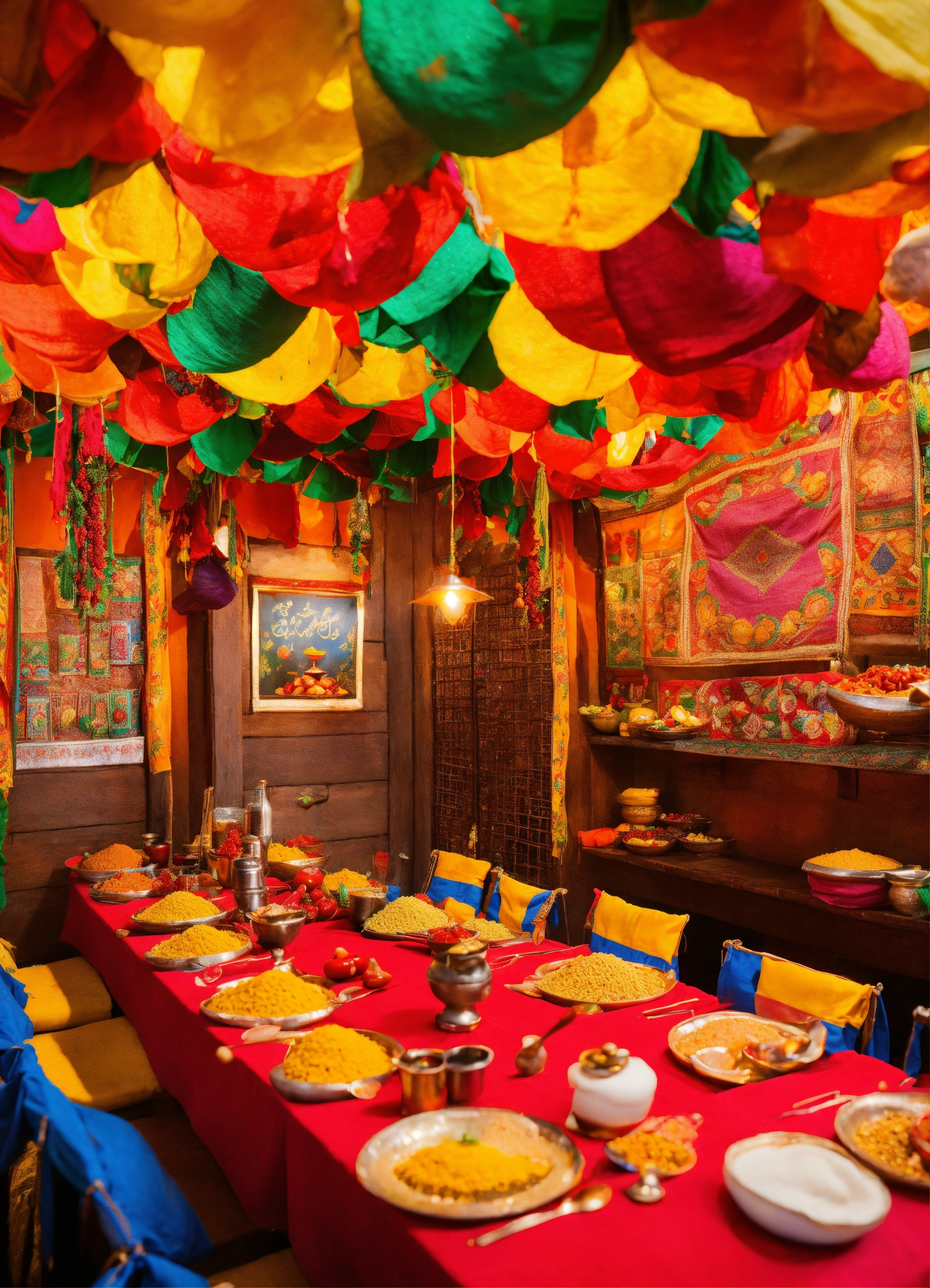 Lexica - Indian restaurant, a vibrant spice bazaar theme with colorful ...