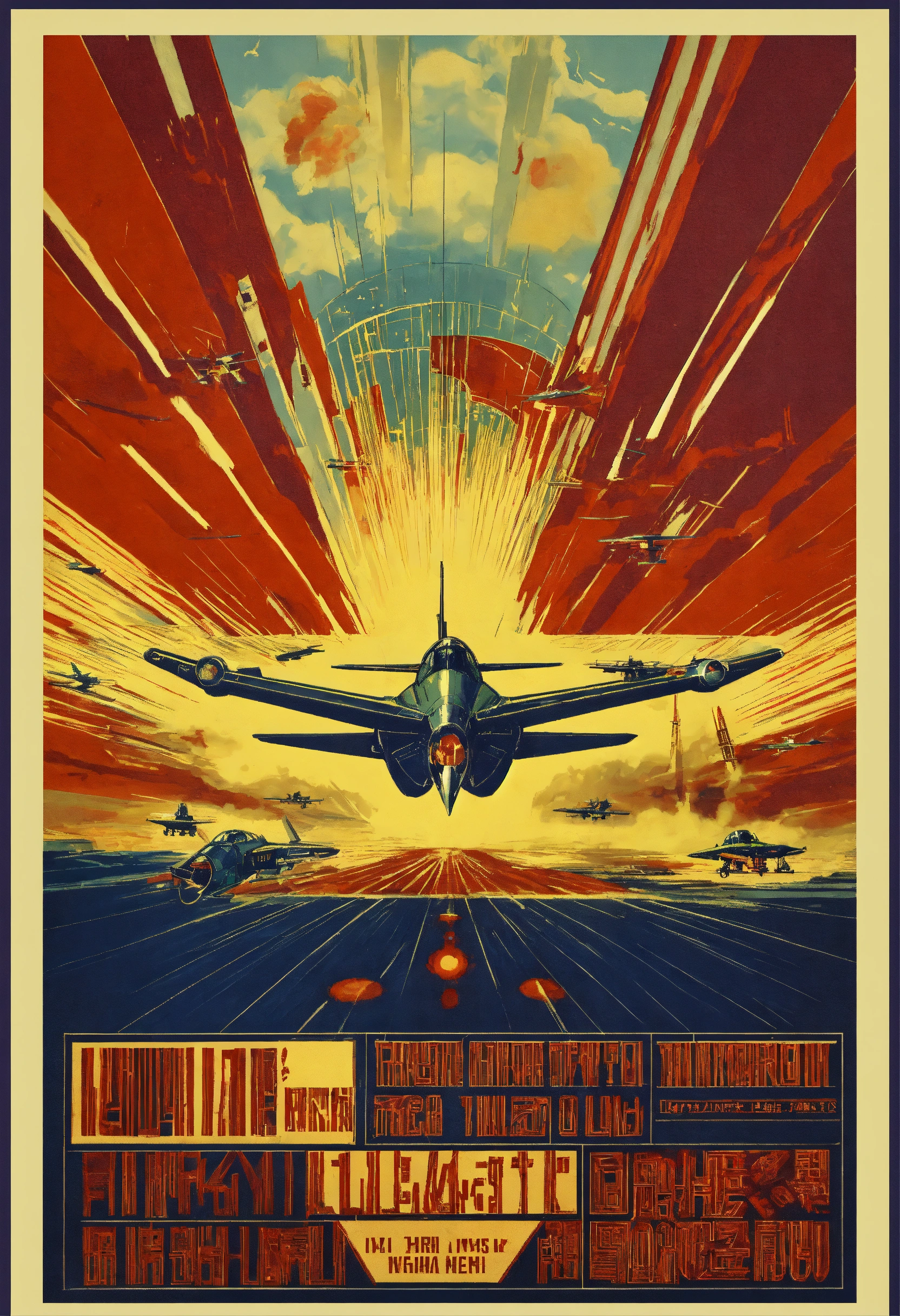Lexica - Futuristic military propaganda poster